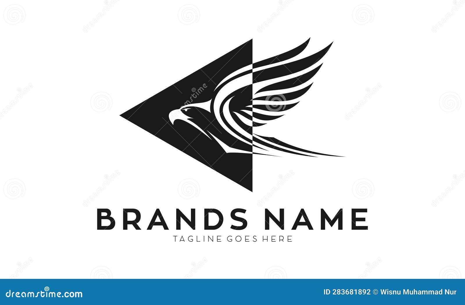 Eagle with Arrow Vector Logo Stock Vector - Illustration of aggression, wing: 283681892