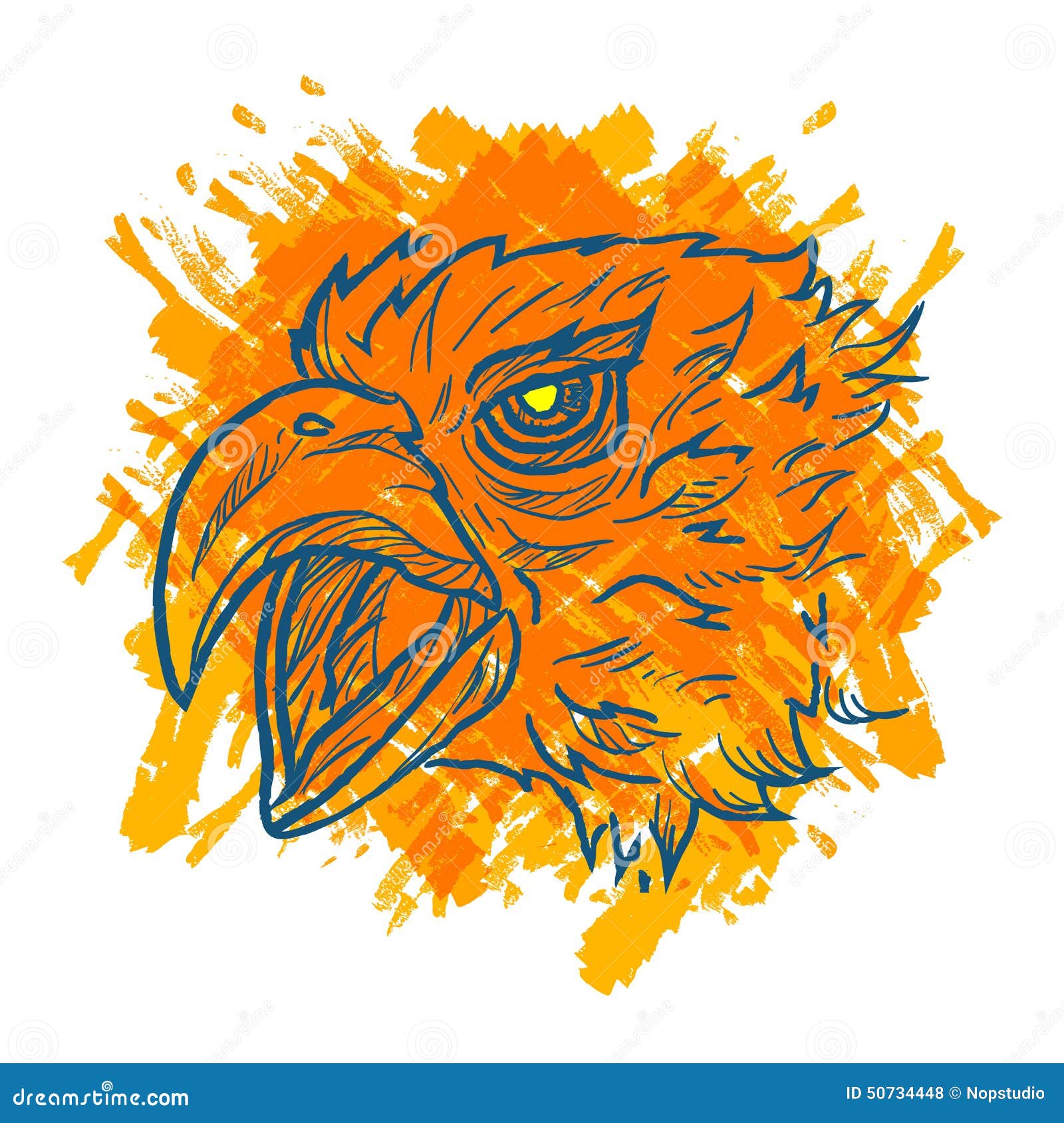 Eagle Art Colorful stock vector. Illustration of cartoon - 50734448