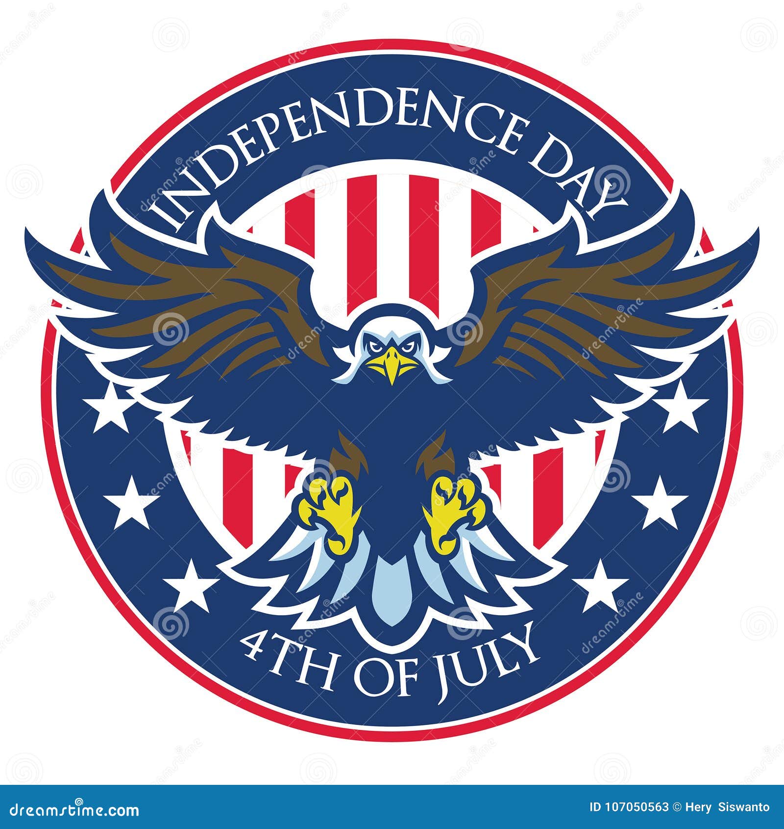 Eagle Badge of Independence Day of United States Stock Vector ...
