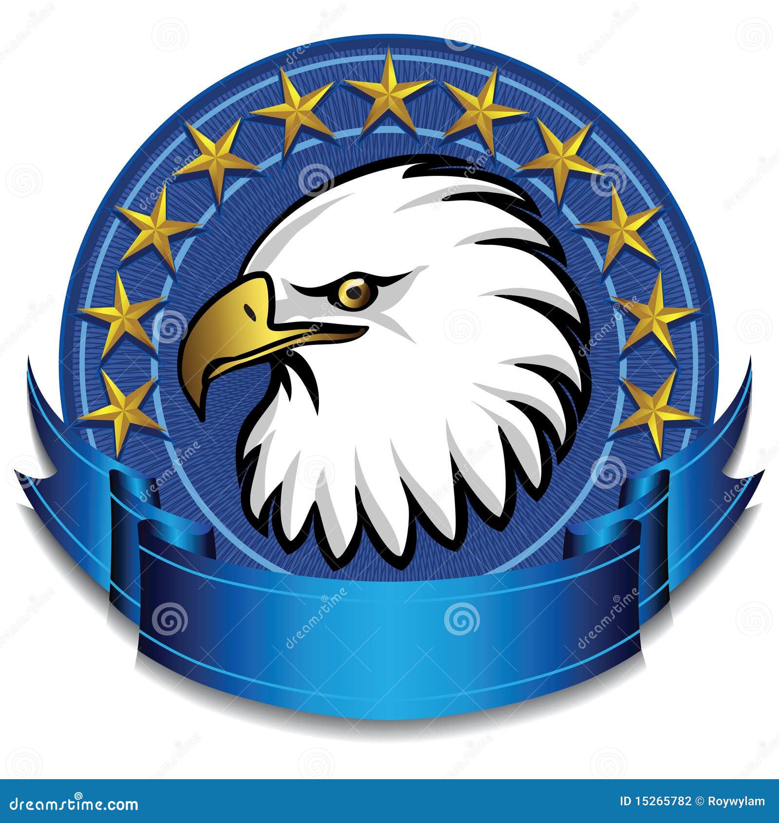 Eagle Banner Blue stock vector. Illustration of border - 15265782