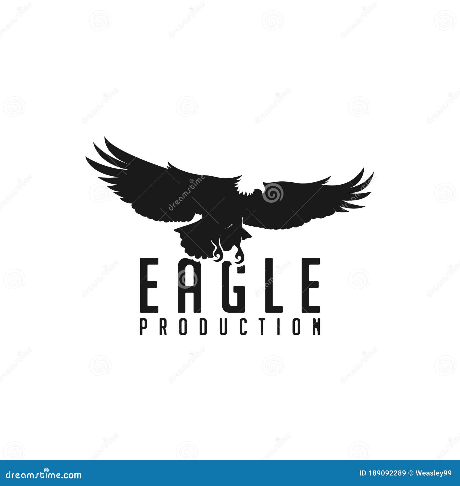 Eagle Bird Negative Space. Vector Logo Icon Template Stock Vector ...