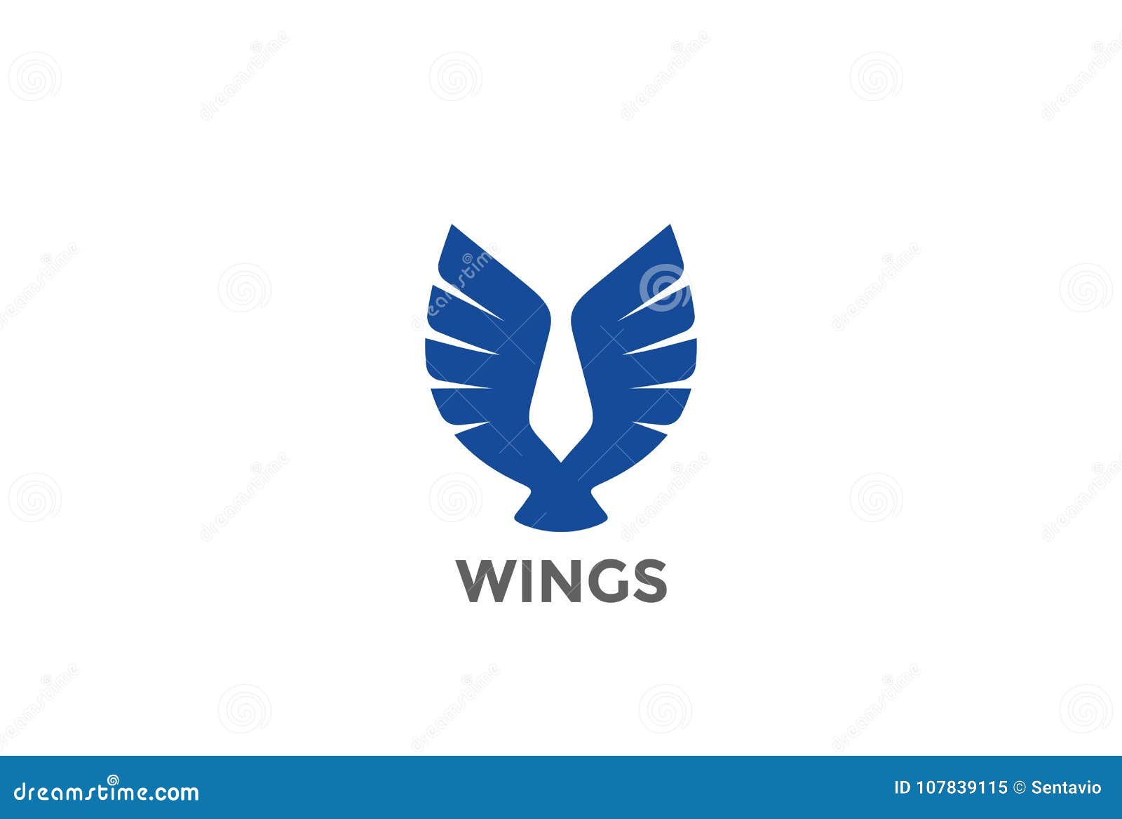 Eagle Bird Wings Abstract Silhouette Logo Design V Stock Illustration ...