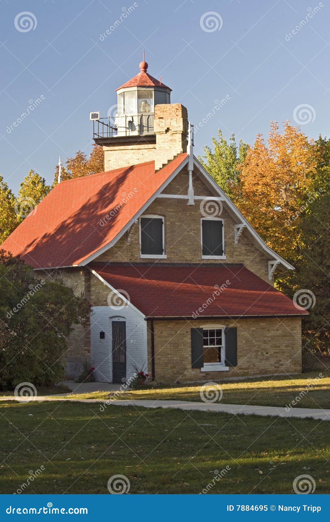Eagle Bluff Lighthouse stock image. Image of october, afternoon - 7884695