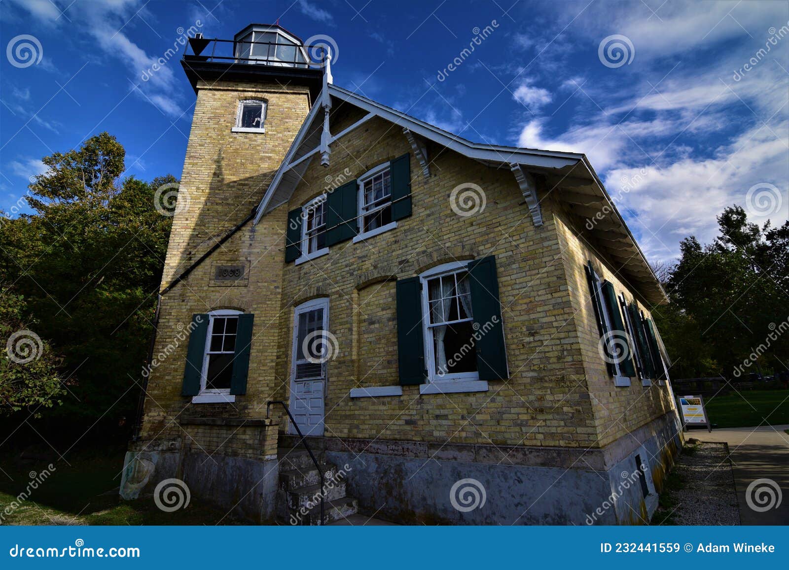 Eagle Bluff Lighthouse in Peninsula State Park in Door County Wisconsin ...