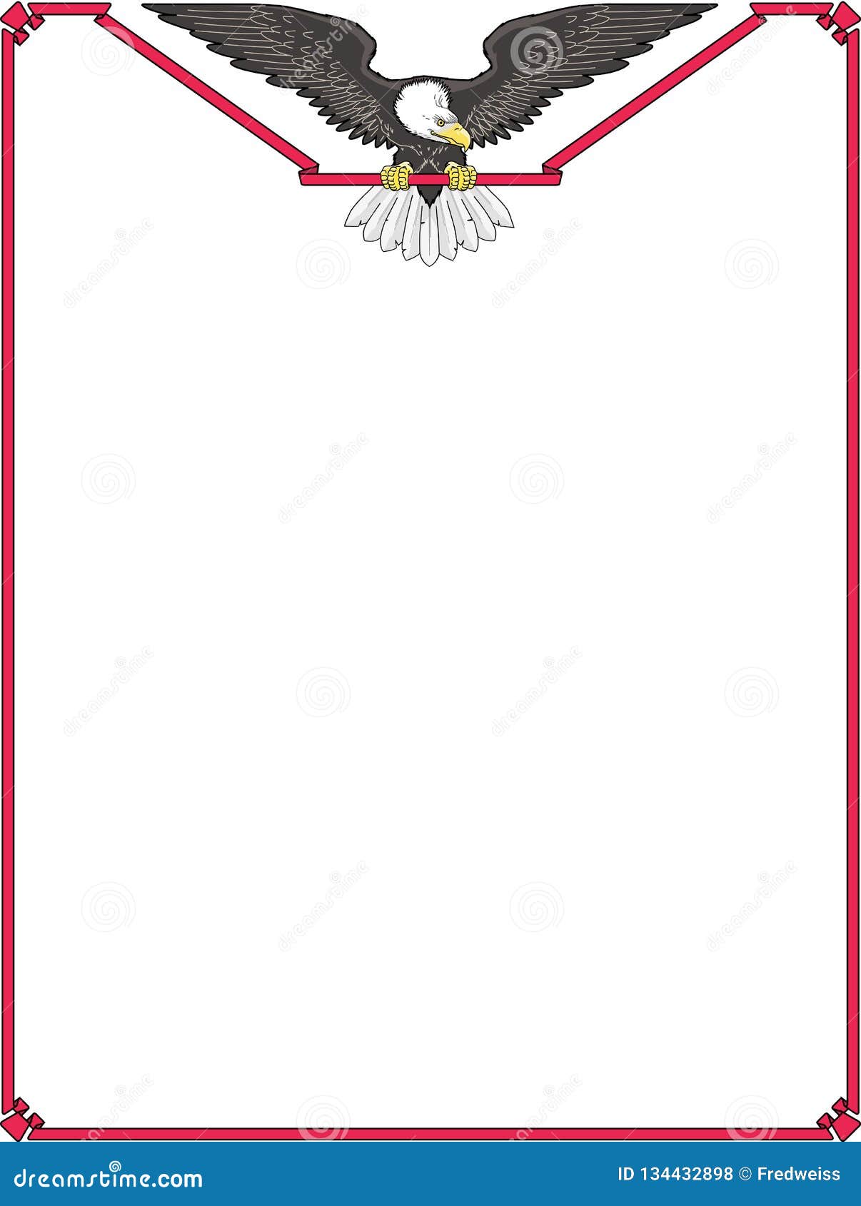 Eagle Border Vector Illustration Ilustración del Vector - Ilustración ...