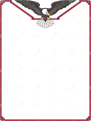 Eagle Border Vector Illustration Stock Vector - Illustration of perched ...