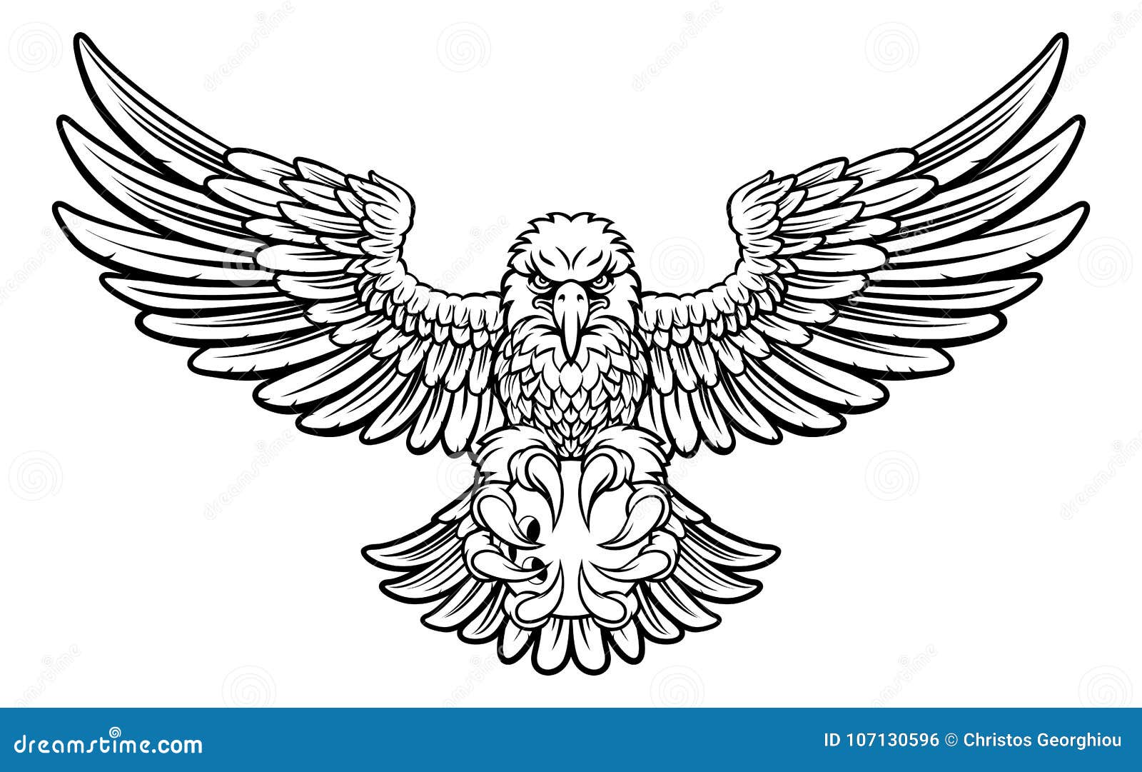Eagle Bowling Sports Mascot Illustration de Vecteur - Illustration du ...