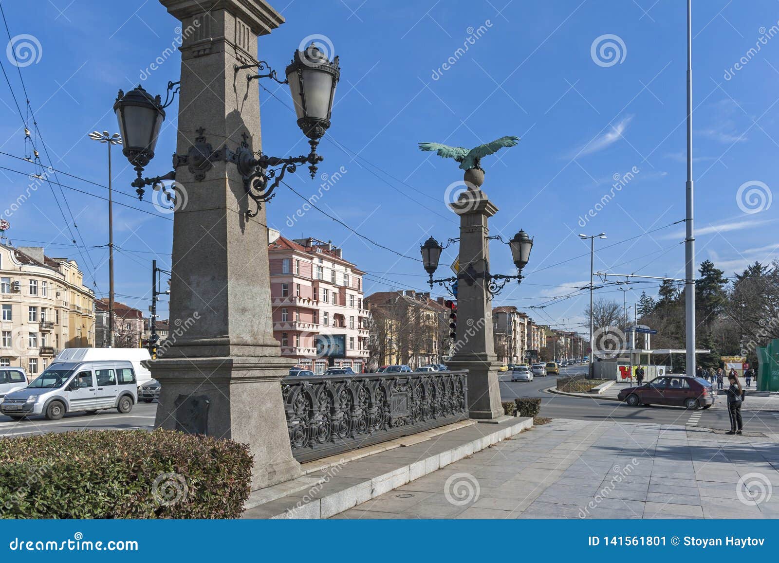 Eagle Bridge Over Perlovska River in City of Sofia, Bulgaria Editorial ...