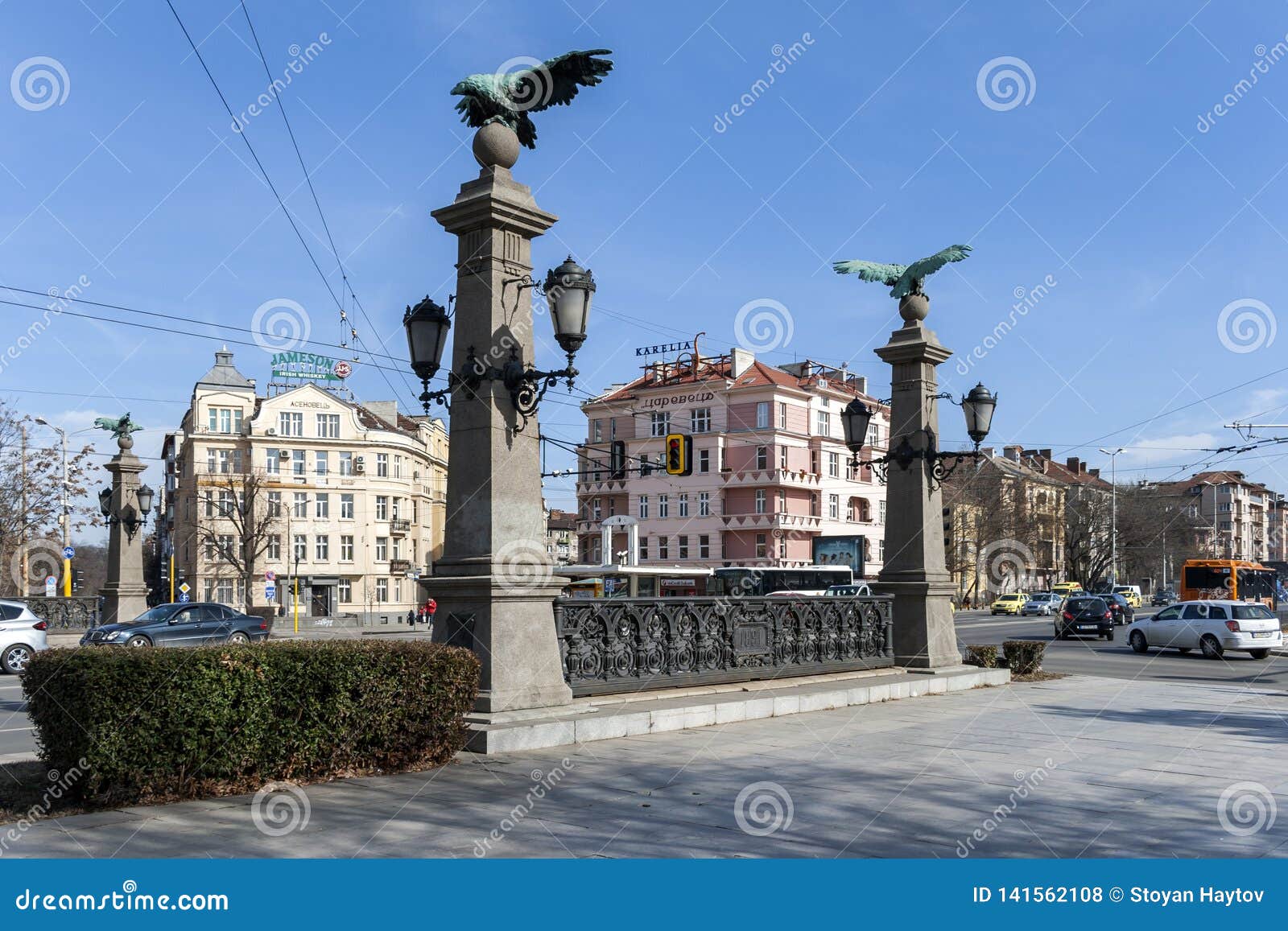 Eagle Bridge Over Perlovska River in City of Sofia, Bulgaria Editorial ...