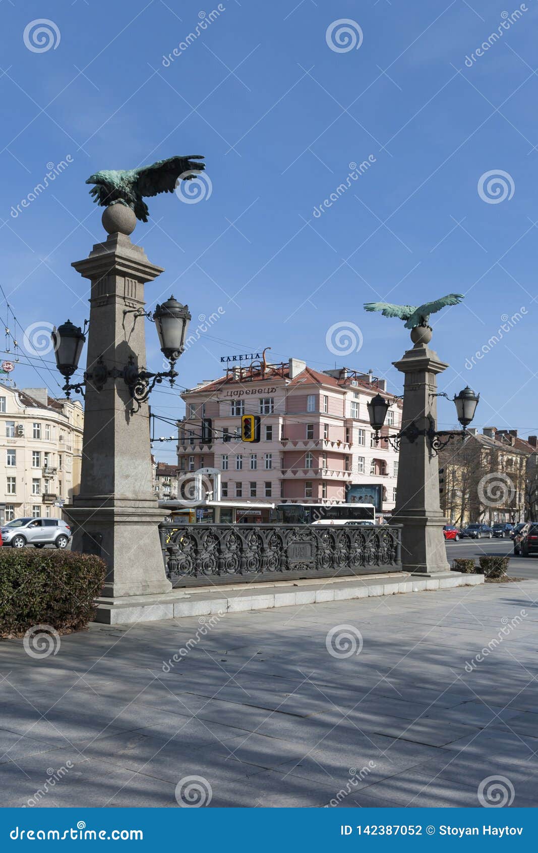 Eagle Bridge Over Perlovska River in City of Sofia, Bulgaria Editorial ...