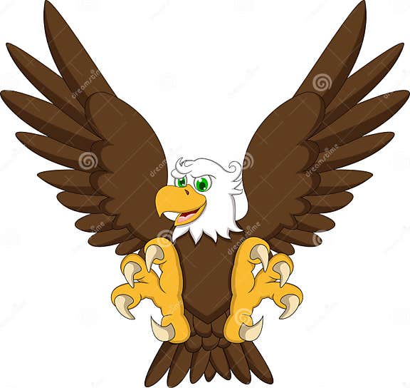 Eagle cartoon flying stock illustration. Illustration of design - 34699727