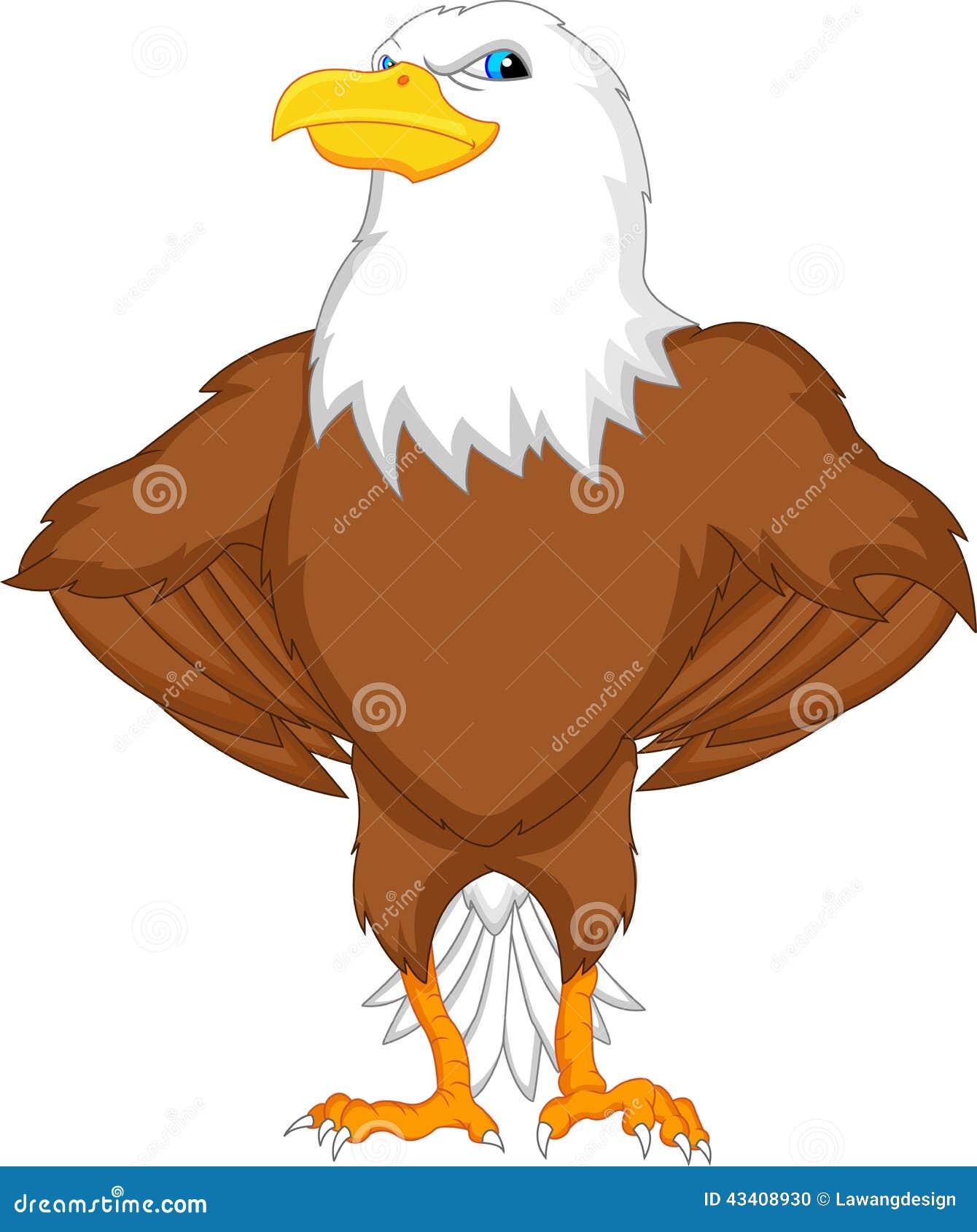 Eagle cartoon stock vector. Illustration of beak, gesturing - 43408930