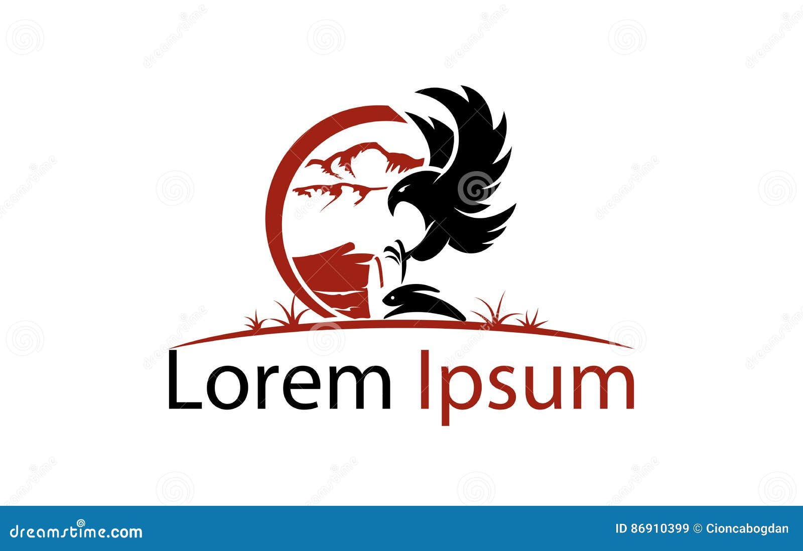 The Fox Is Chasing A Rabbit In An African Savanna Vector Illustration ...