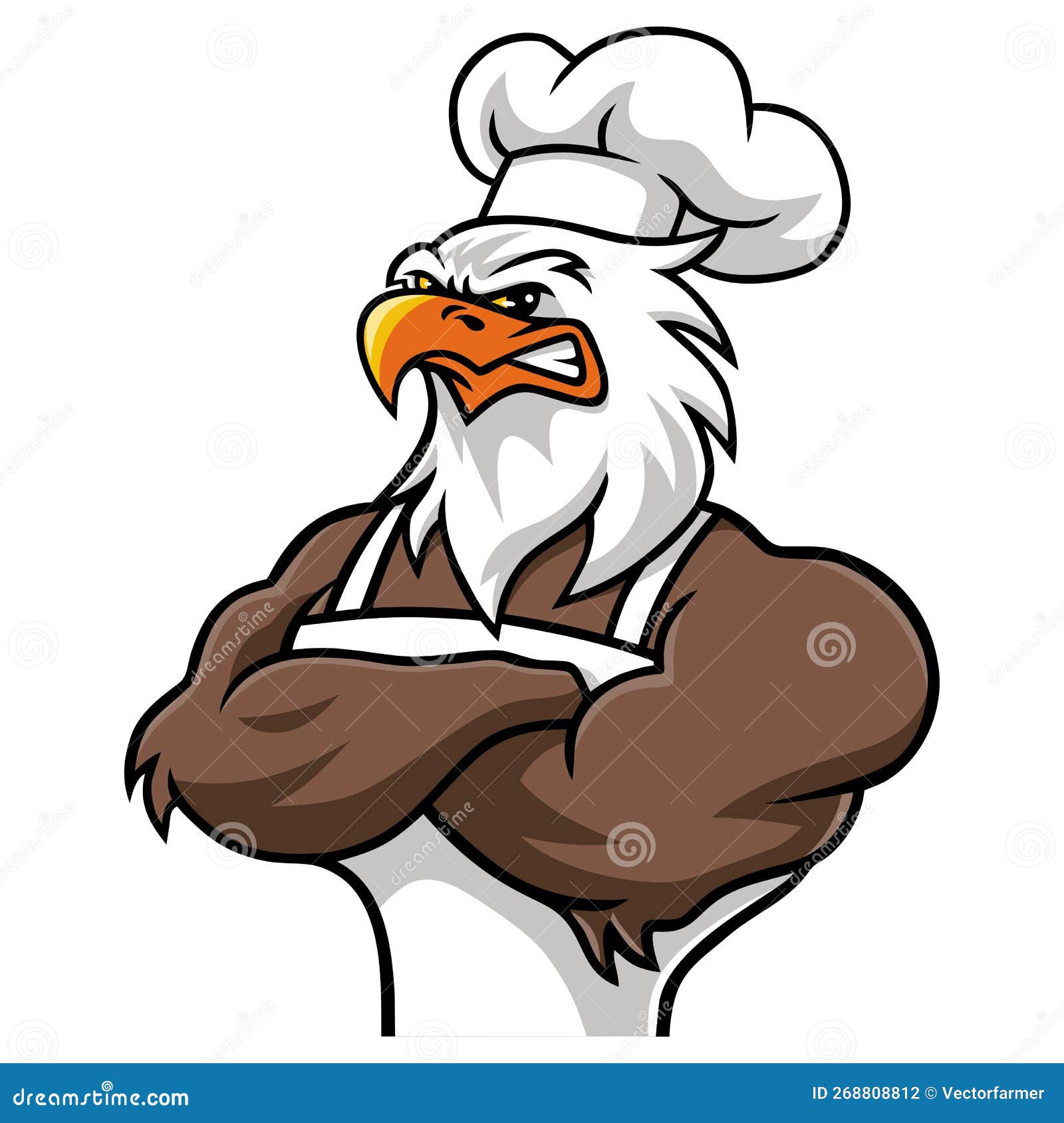 Eagle Chef Mascot Character Design Logo Vector Template Stock Vector ...