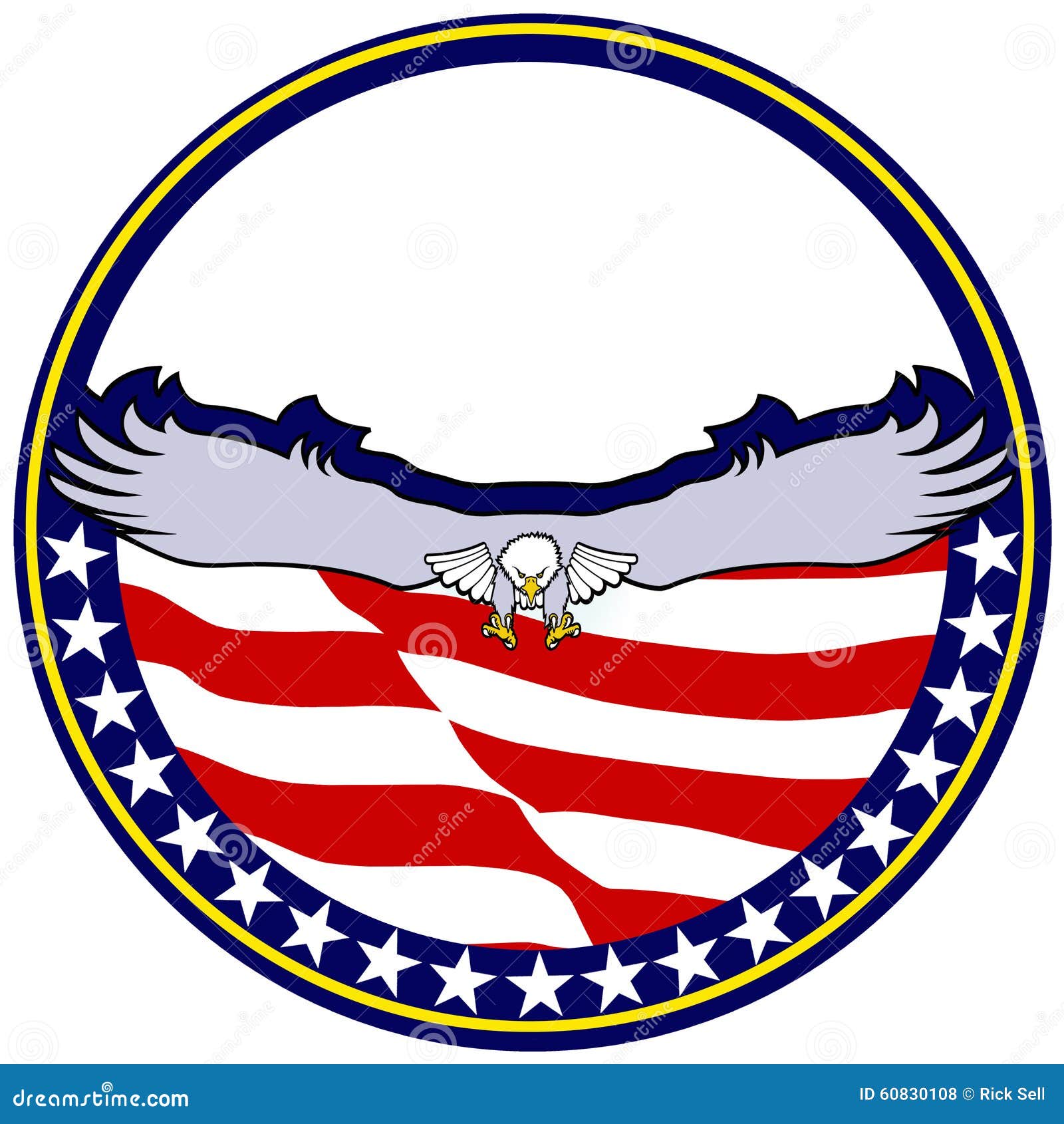 Eagle in Circle stock illustration. Illustration of symbol - 60830108