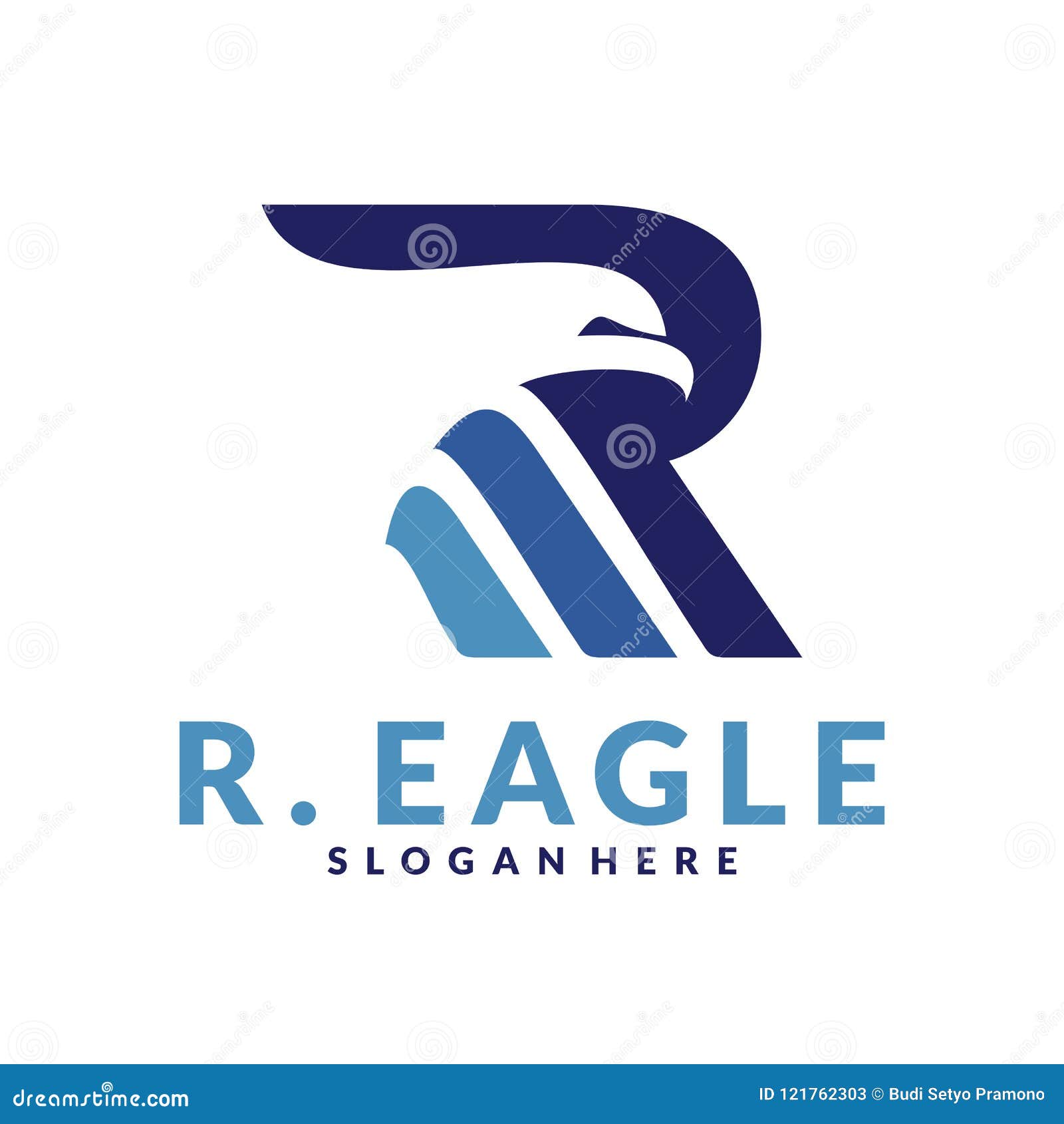Eagle Con R Inicial Logo Vector Ilustración del Vector - Ilustración de ...