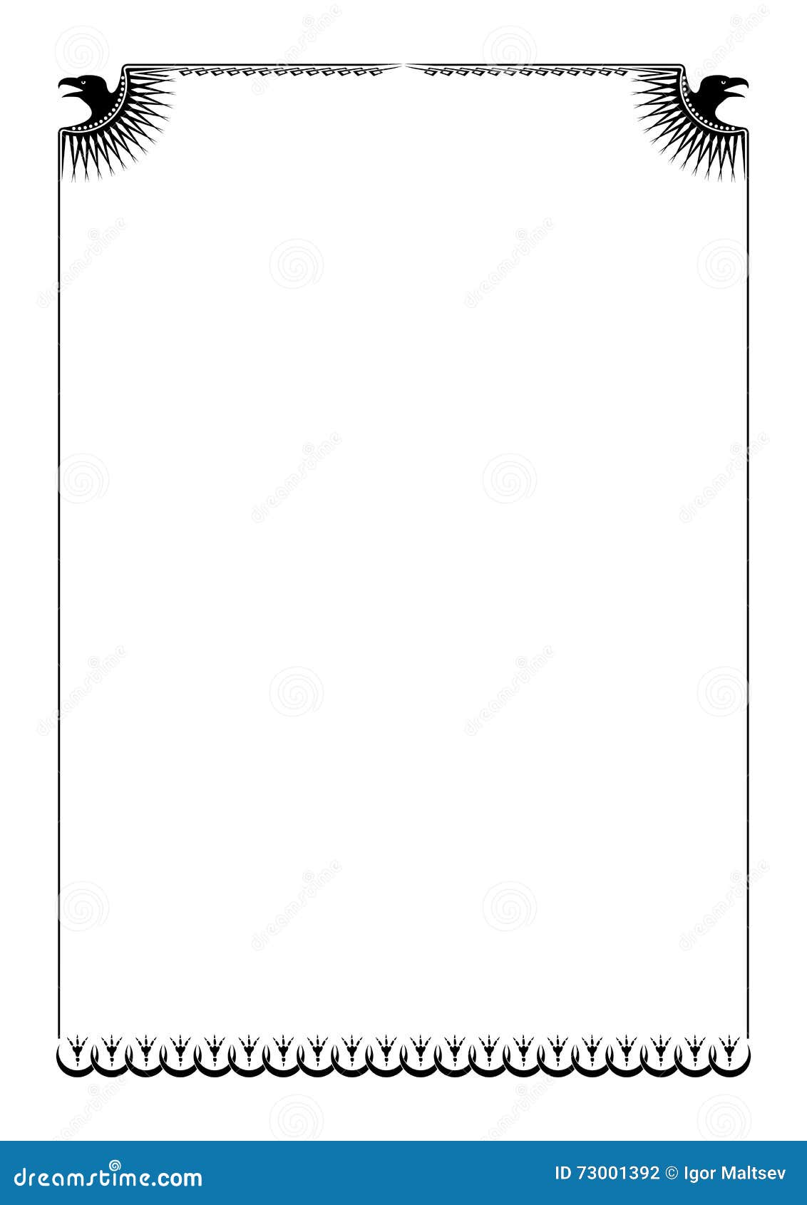 Eagle corners frame stock vector. Illustration of graphic - 73001392