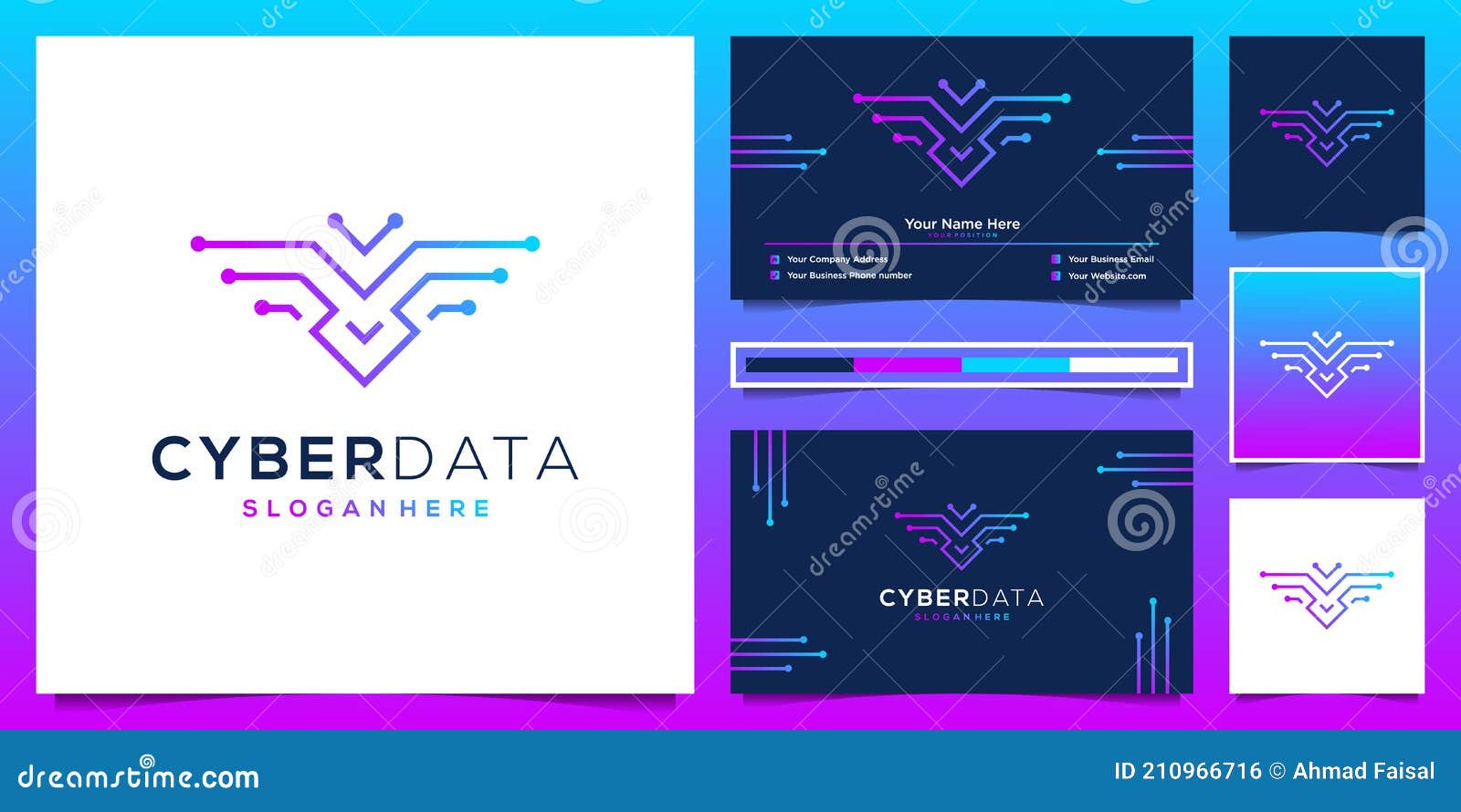 Eagle Cyber Tech Logo Design and Business Card, Creative Logo Symbol ...