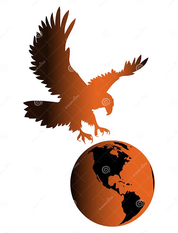 Eagle on earth stock vector. Illustration of eagle, corp - 36178777