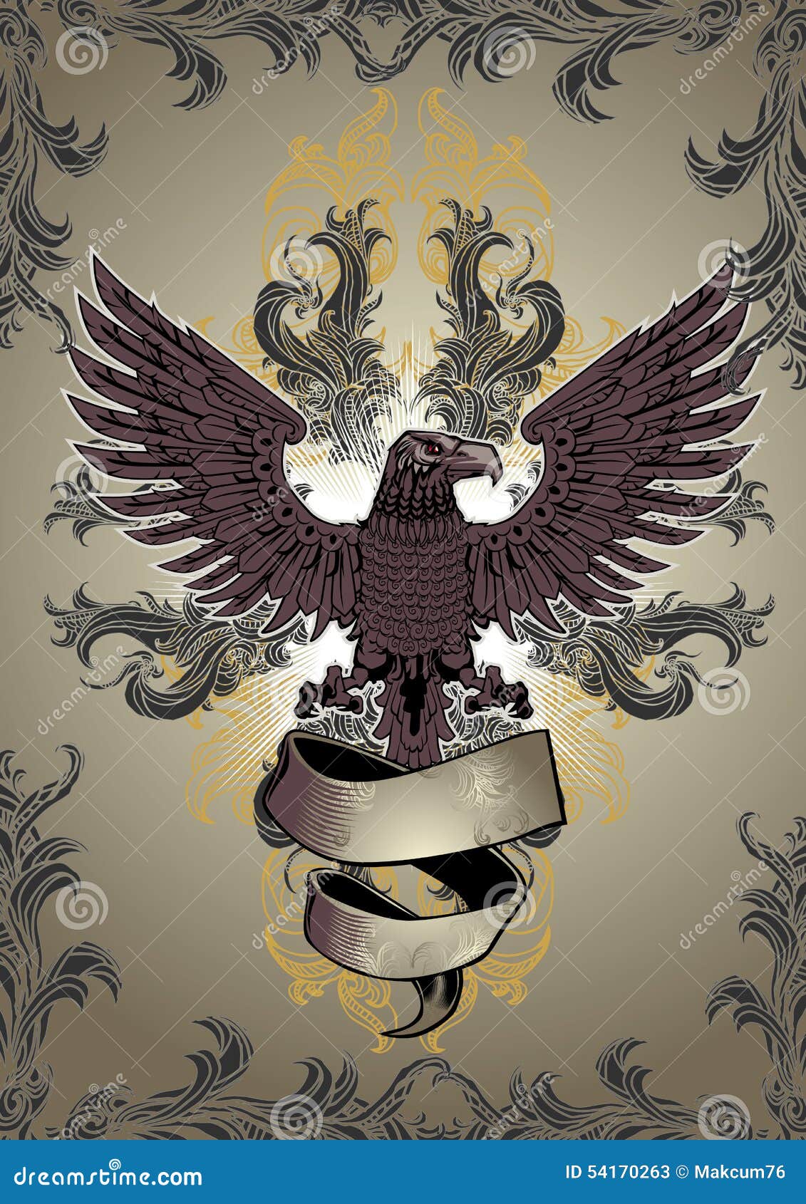 Eagle Emblem stock vector. Illustration of element, beak - 54170263