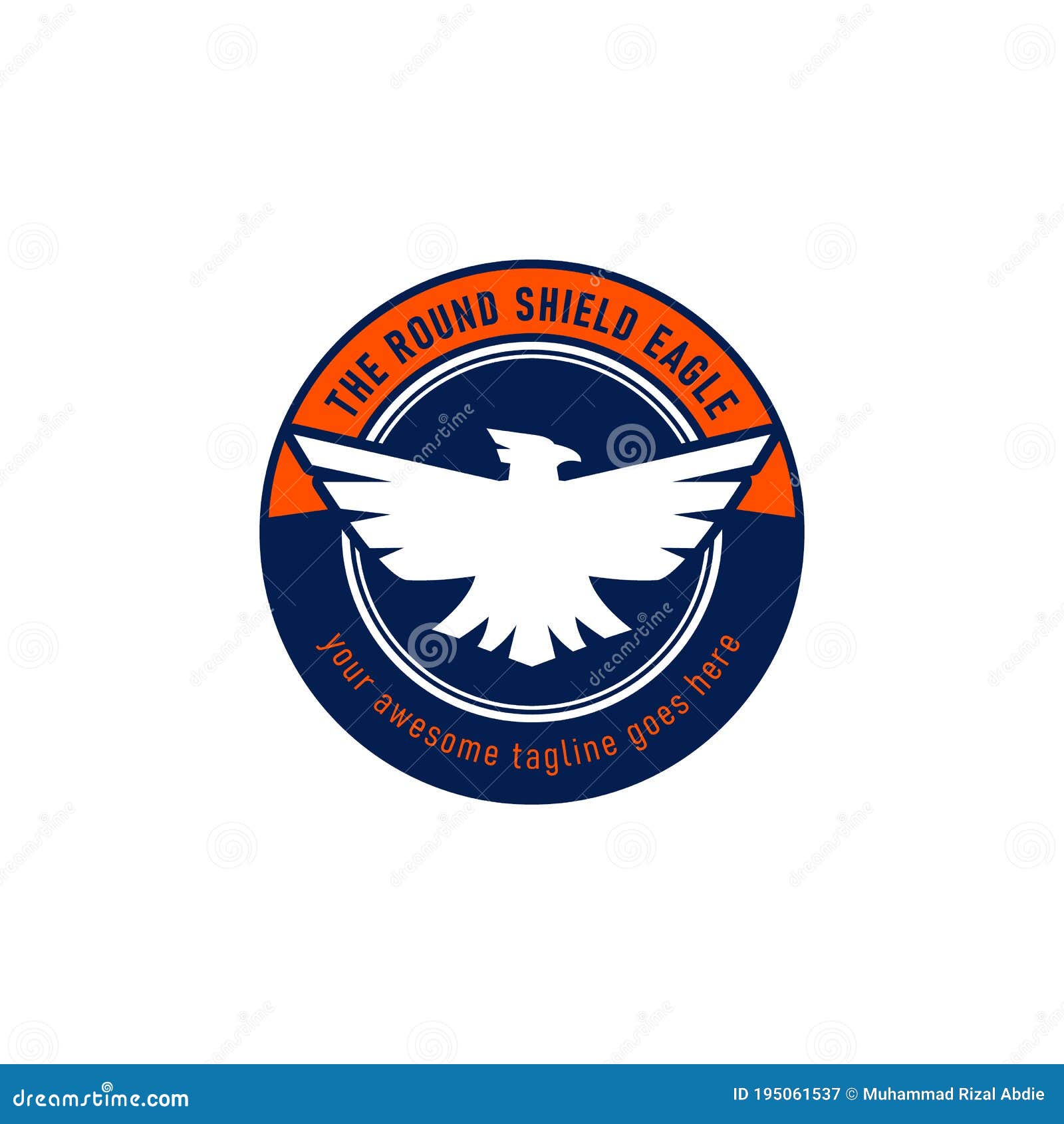 Eagle Emblem Logo in Round Shape Shield Icon Symbol Vector Stock Vector ...