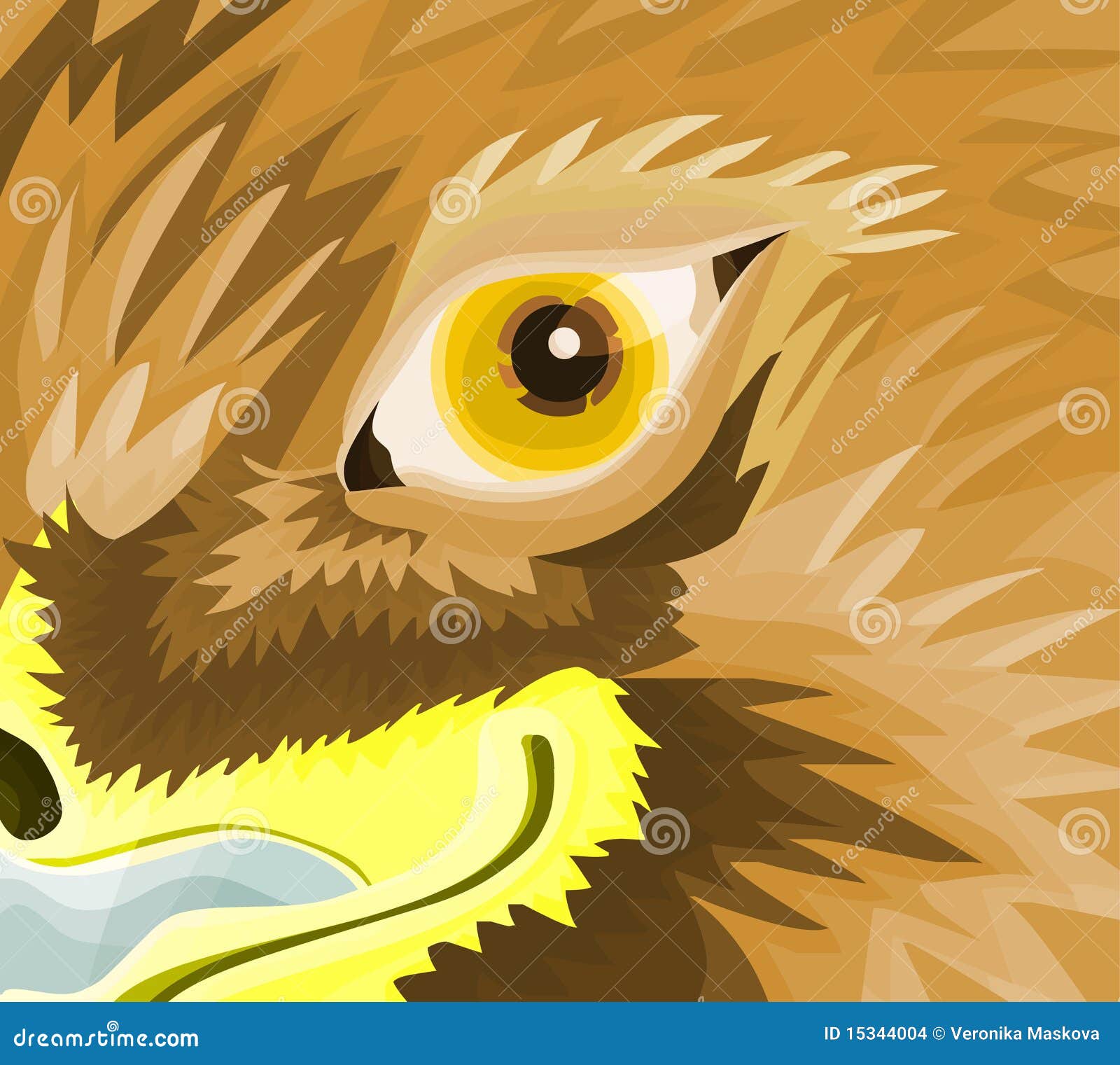 Eagle eye stock vector. Illustration of drawing, isolated - 15344004