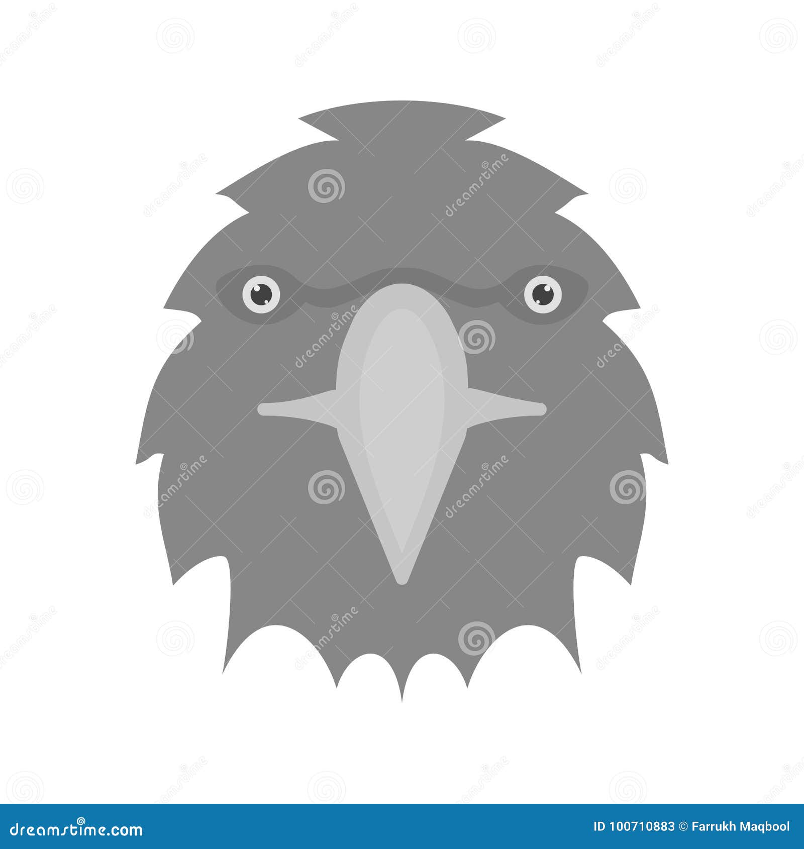 Eagle Face stock vector. Illustration of wild, icon - 100710883