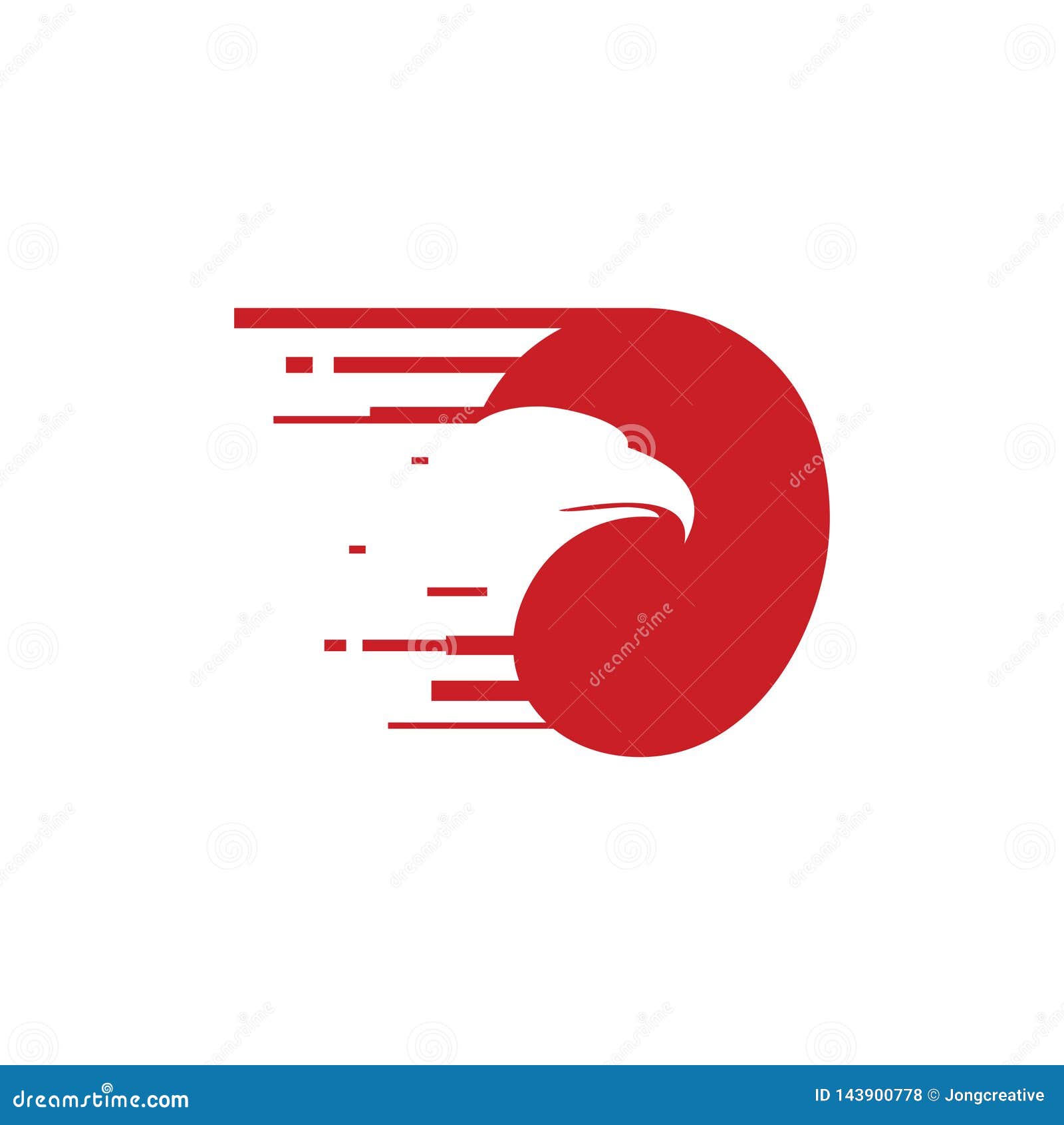 Eagle Falcon Hawk Fly Fast Full Speed Logo Stock Vector - Illustration ...