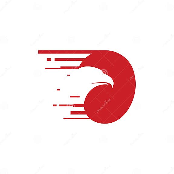 Eagle Falcon Hawk Fly Fast Full Speed Logo Stock Vector - Illustration ...