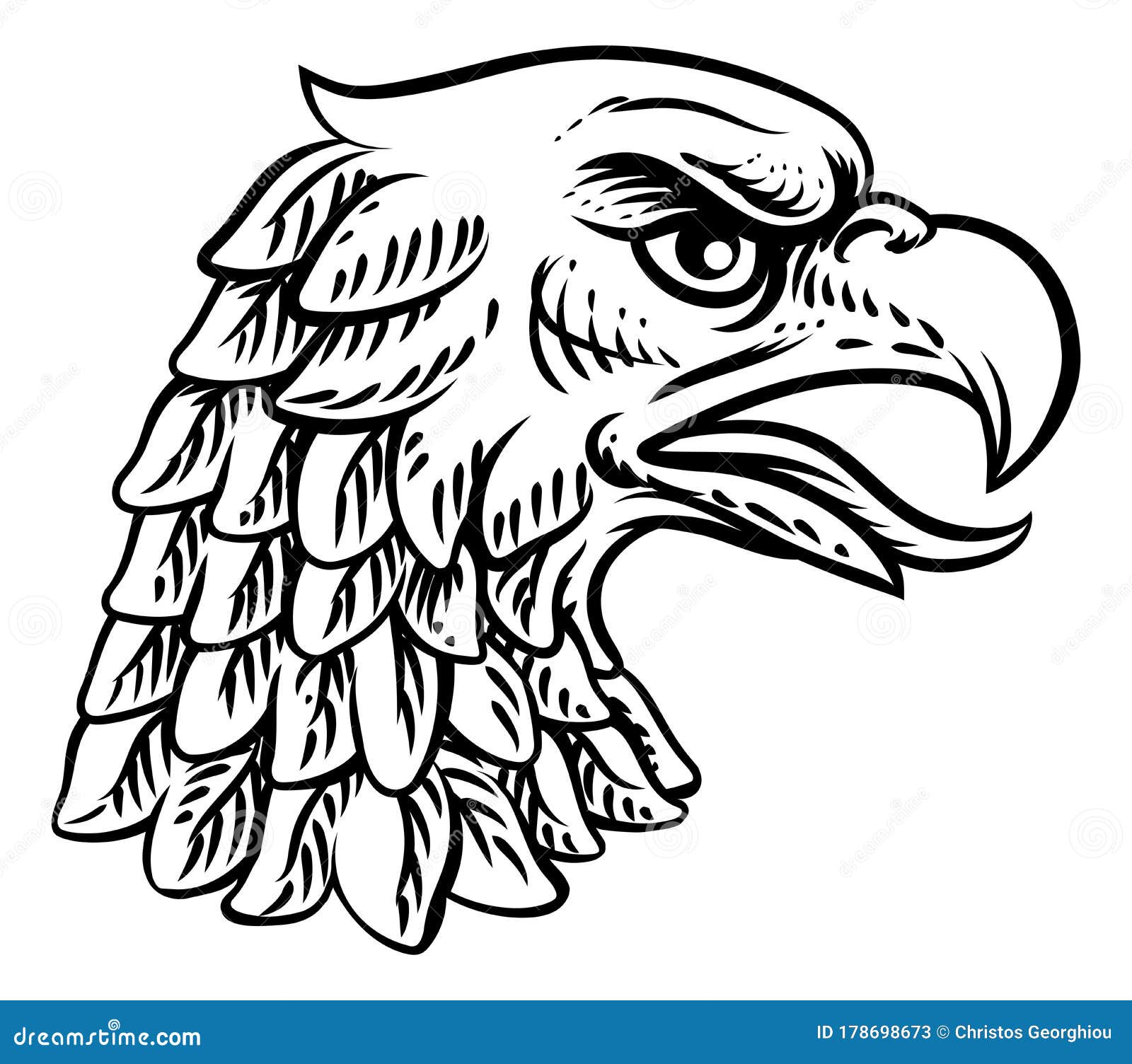 Falcon Head Drawing