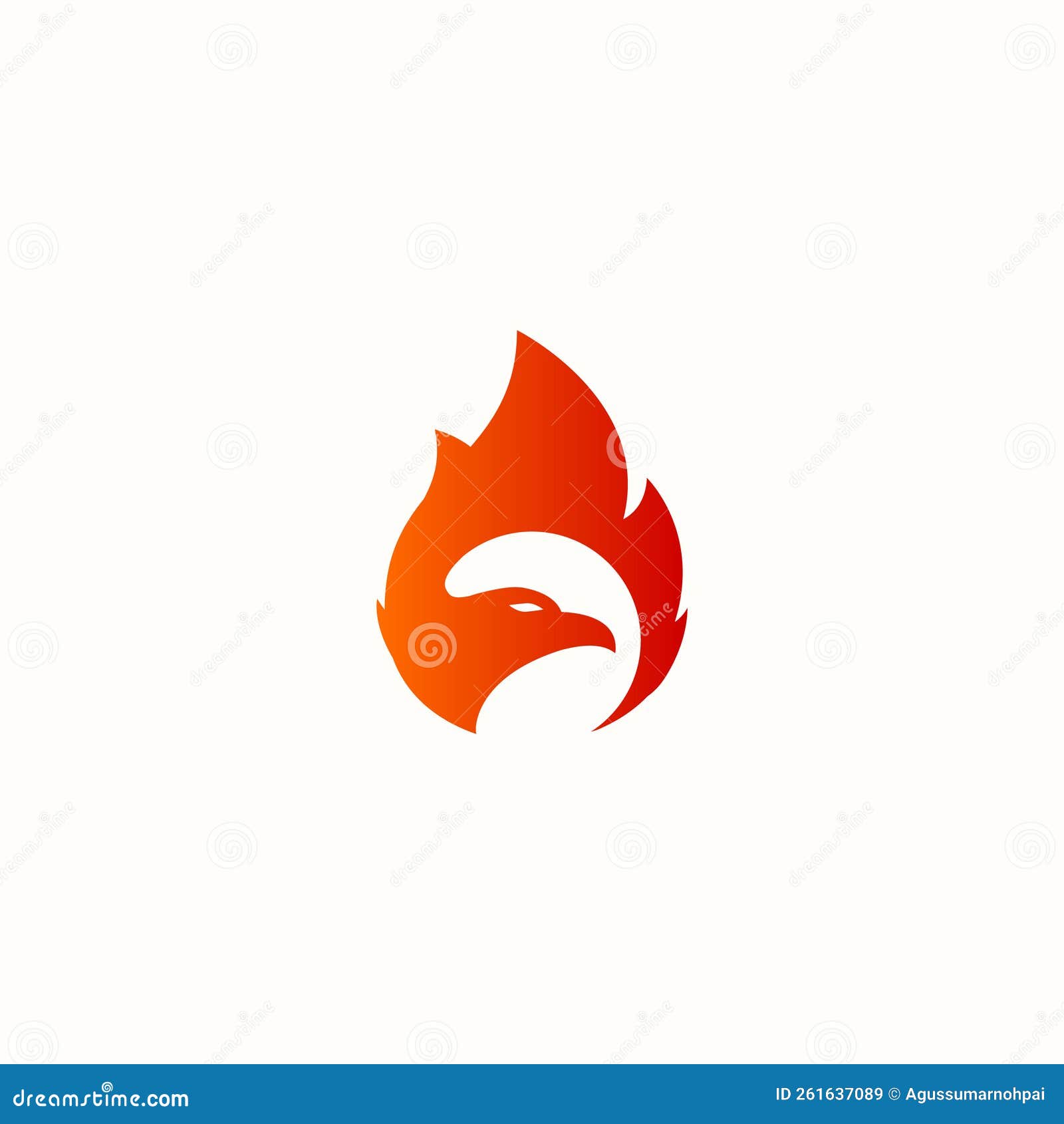 Eagle and Fire Vector Illustration for an Icon, Symbol or Logo Stock ...