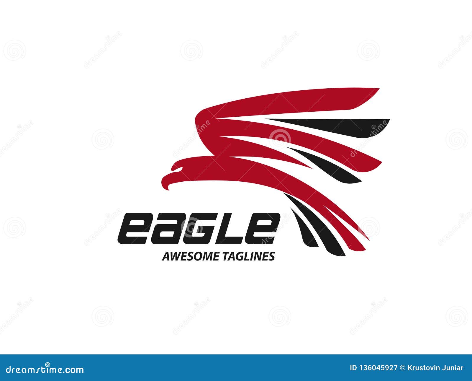 Eagle fly logo Template stock vector. Illustration of feather - 136045927
