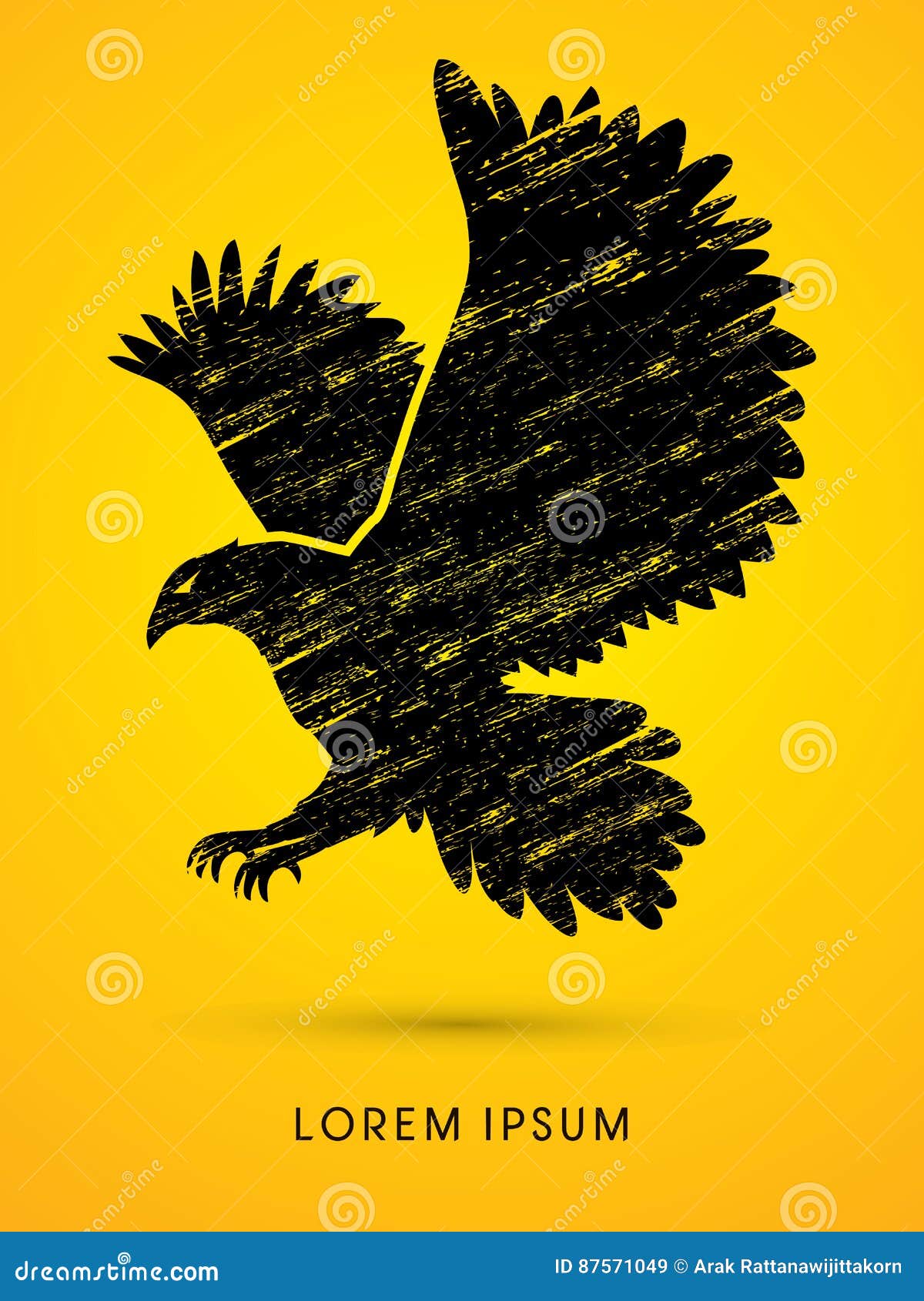 Eagle Flying Graphic Vector. Stock Vector - Illustration of black ...