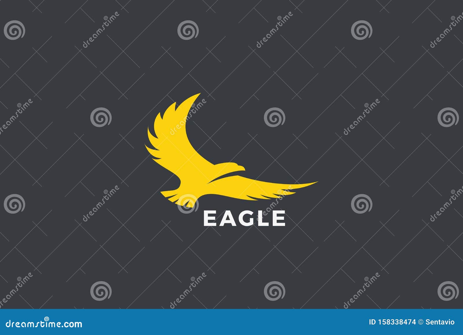 Falcon Soaring Rising Wings Logo Design Vector Template.Luxury ...