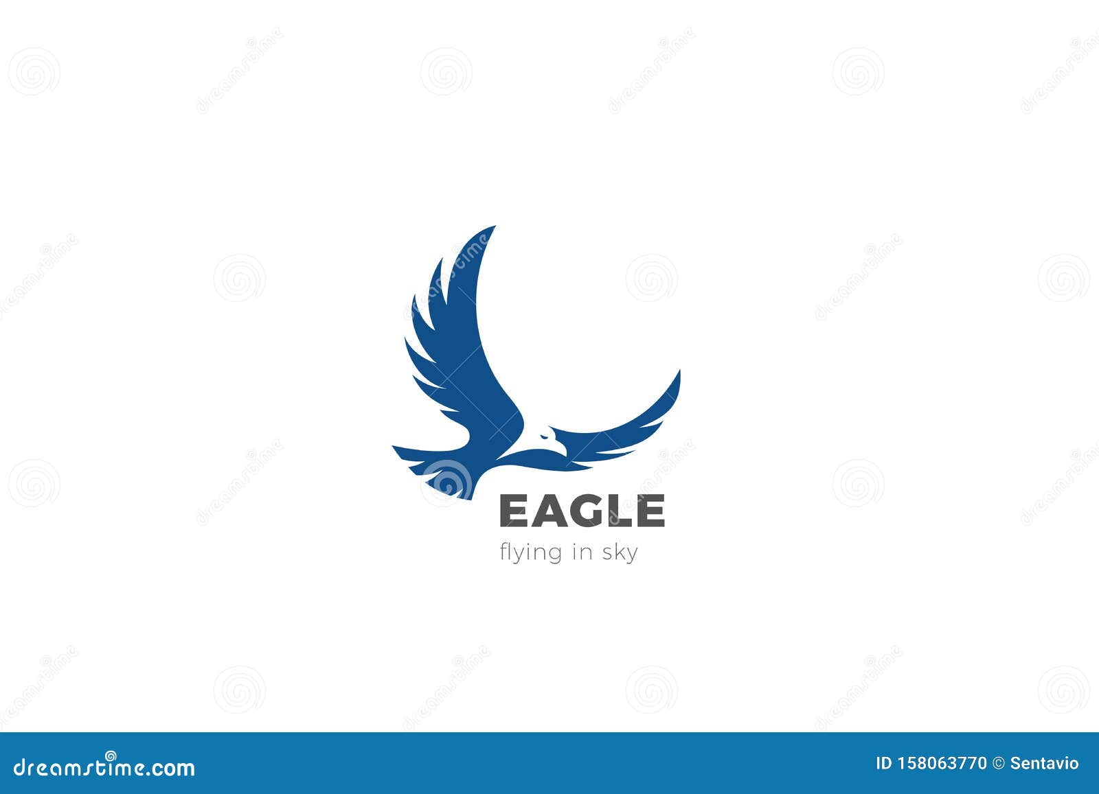 Eagle Flying Soaring Logo Abstract Design Vector Template Negative ...