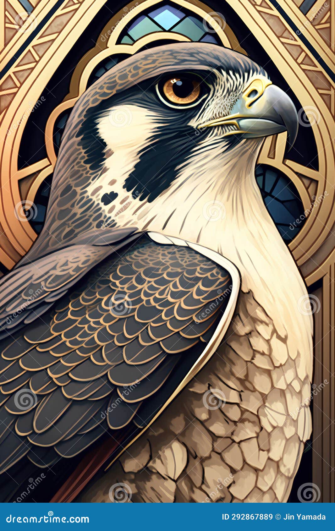 Peregrine Frame Vector Illustration | CartoonDealer.com #60164396