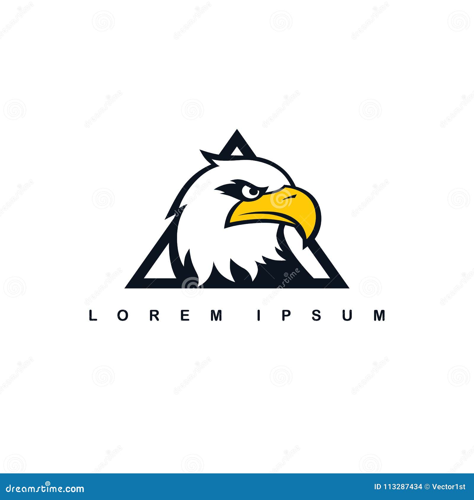 Eagle Hawk Bird Logo Template Stock Vector - Illustration of bird ...