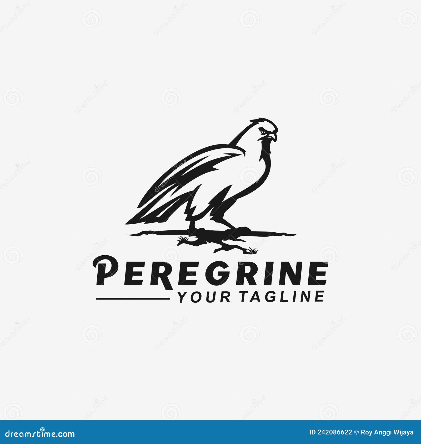 Eagle Raptor Logo Of Predator Bird Template Icon Vector Illustration ...