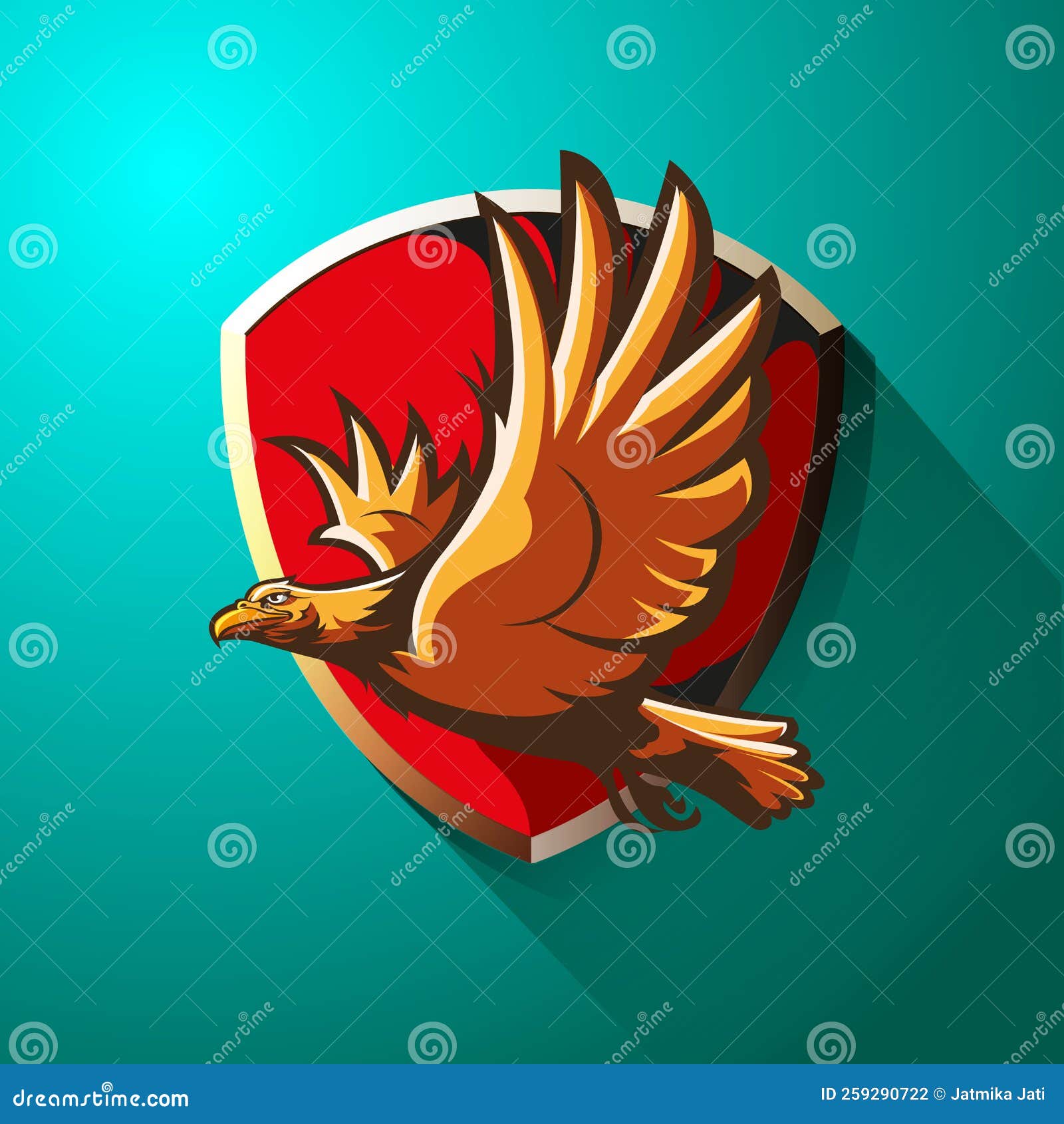 Eagle hawk symbol stock vector. Illustration of insignia - 259290722