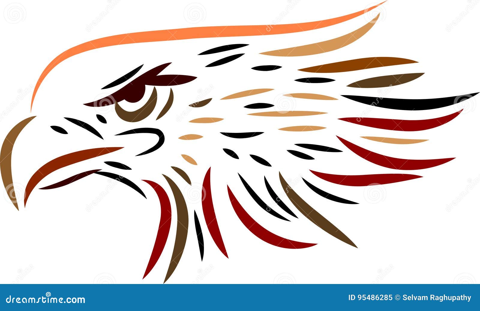 Eagle head stock vector. Illustration of atack, eagle - 95486285