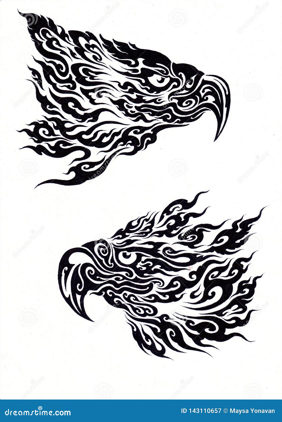 Eagle head for design stock illustration. Illustration of tattoo ...