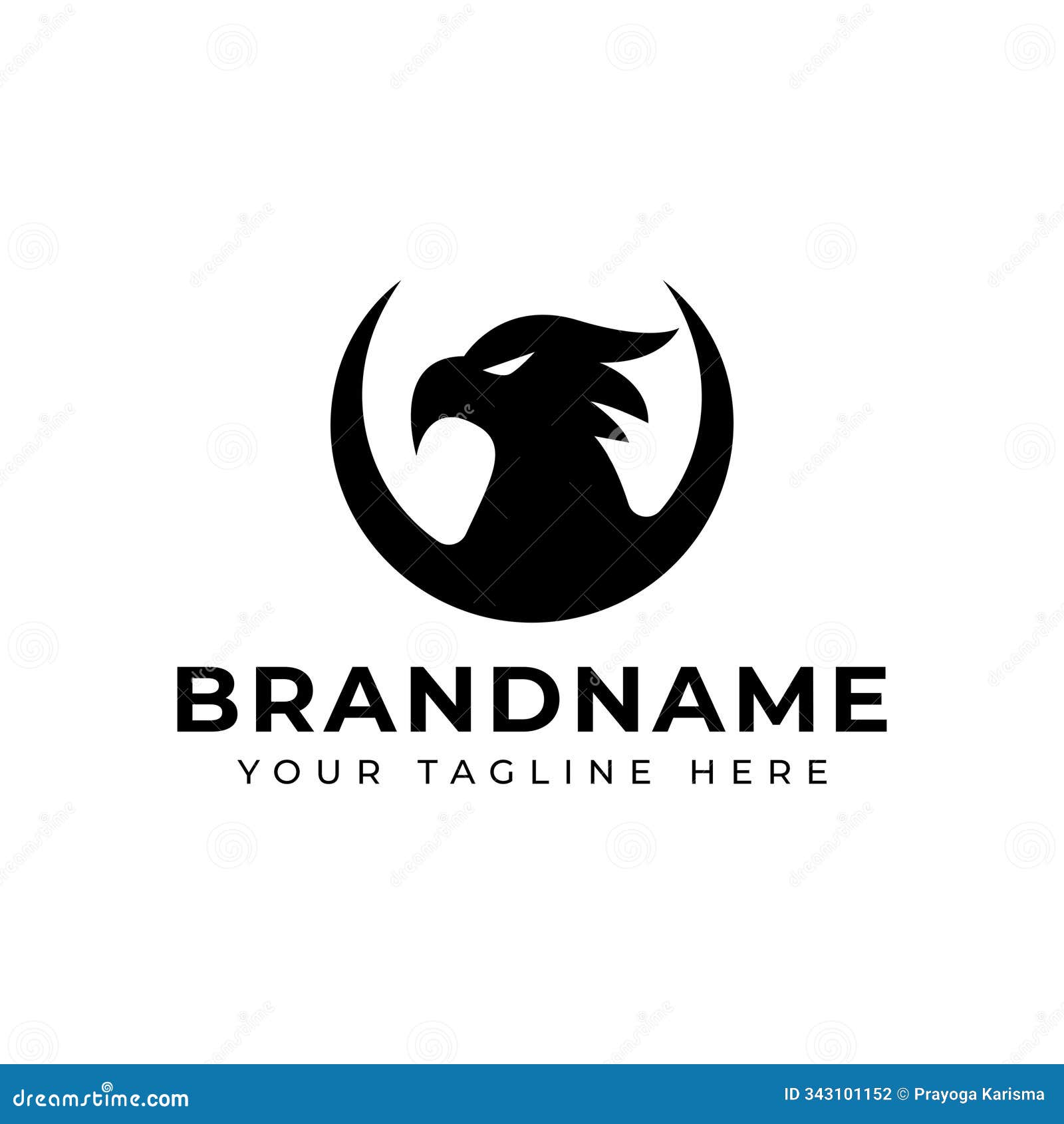 Eagle Head Eclipse Logo, Symbolizing Freedom, Strength, and Timeless ...