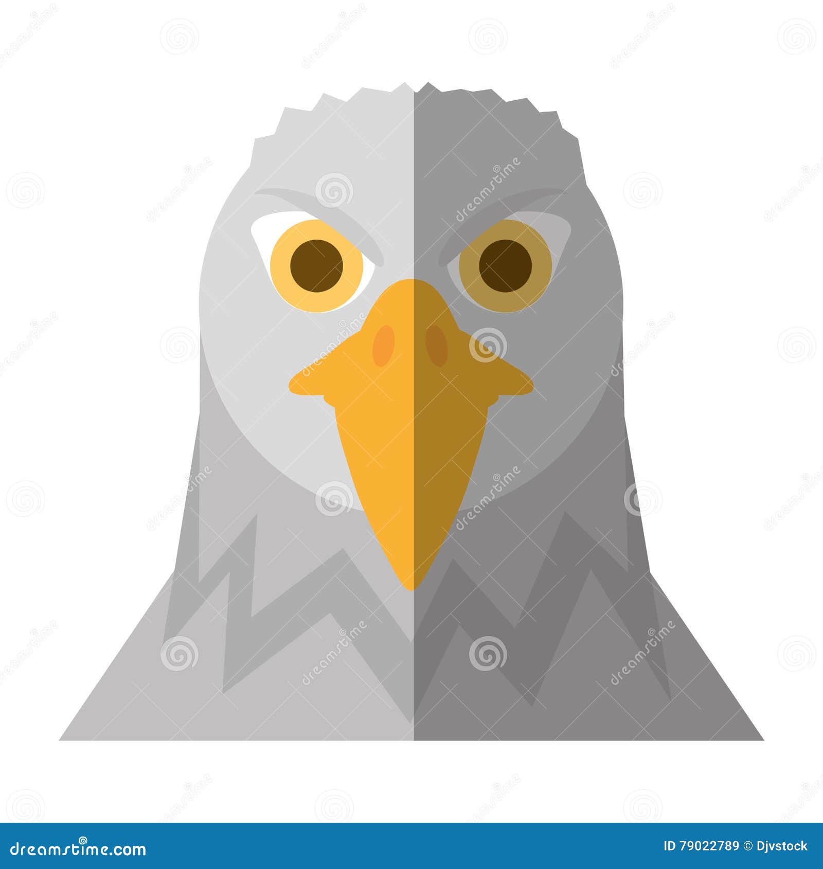 Eagle head face icon stock vector. Illustration of vector - 79022789