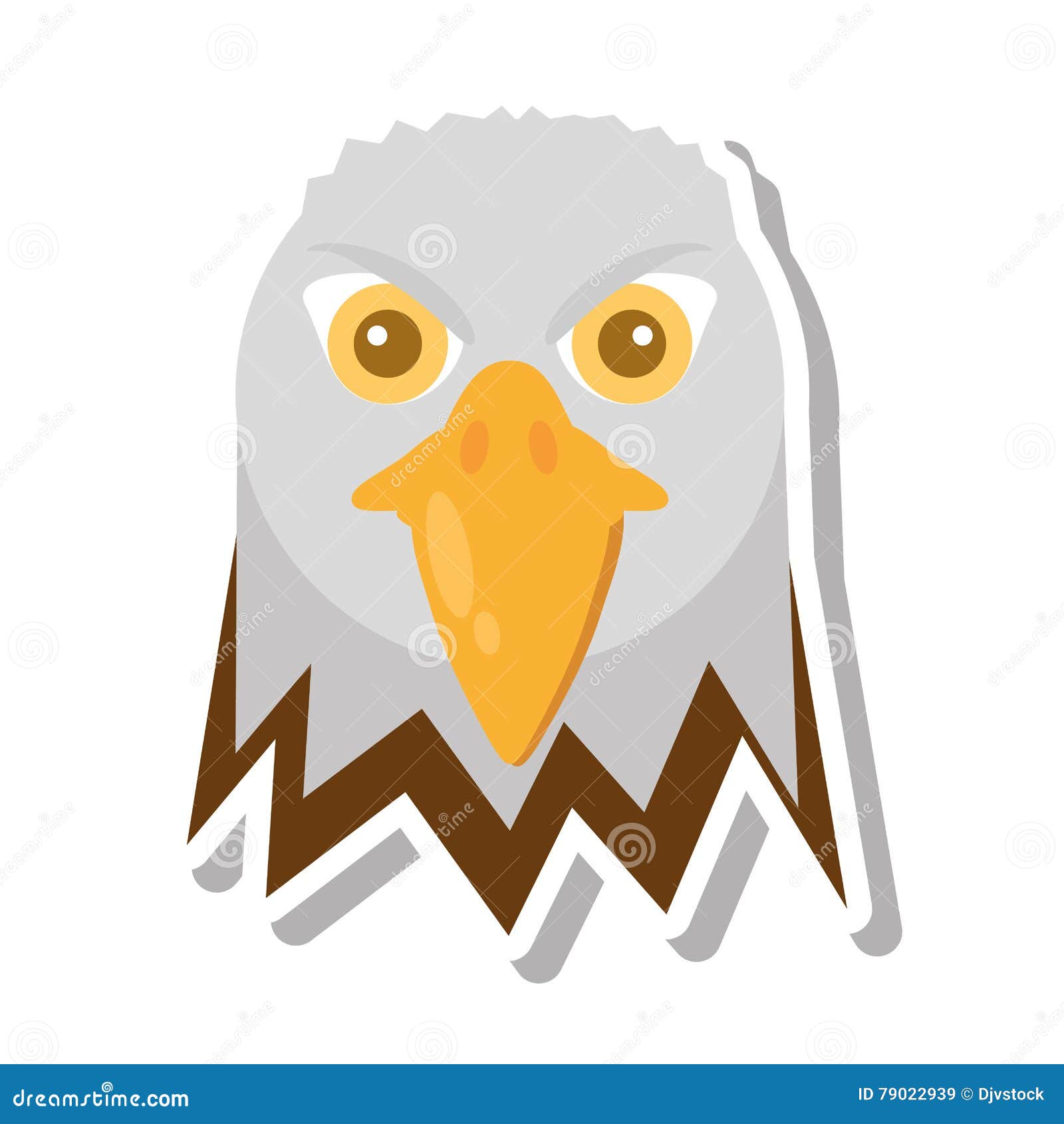 Eagle head face icon stock vector. Illustration of nature - 79022939