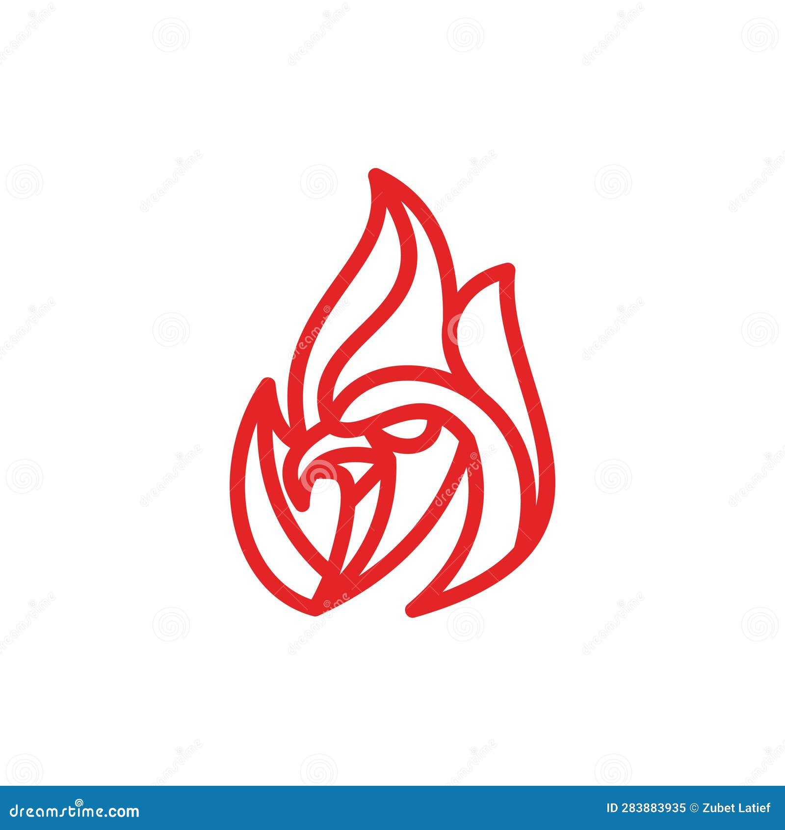 Eagle Head Flame Logo Vector Template Design, Suitable for Your Design ...