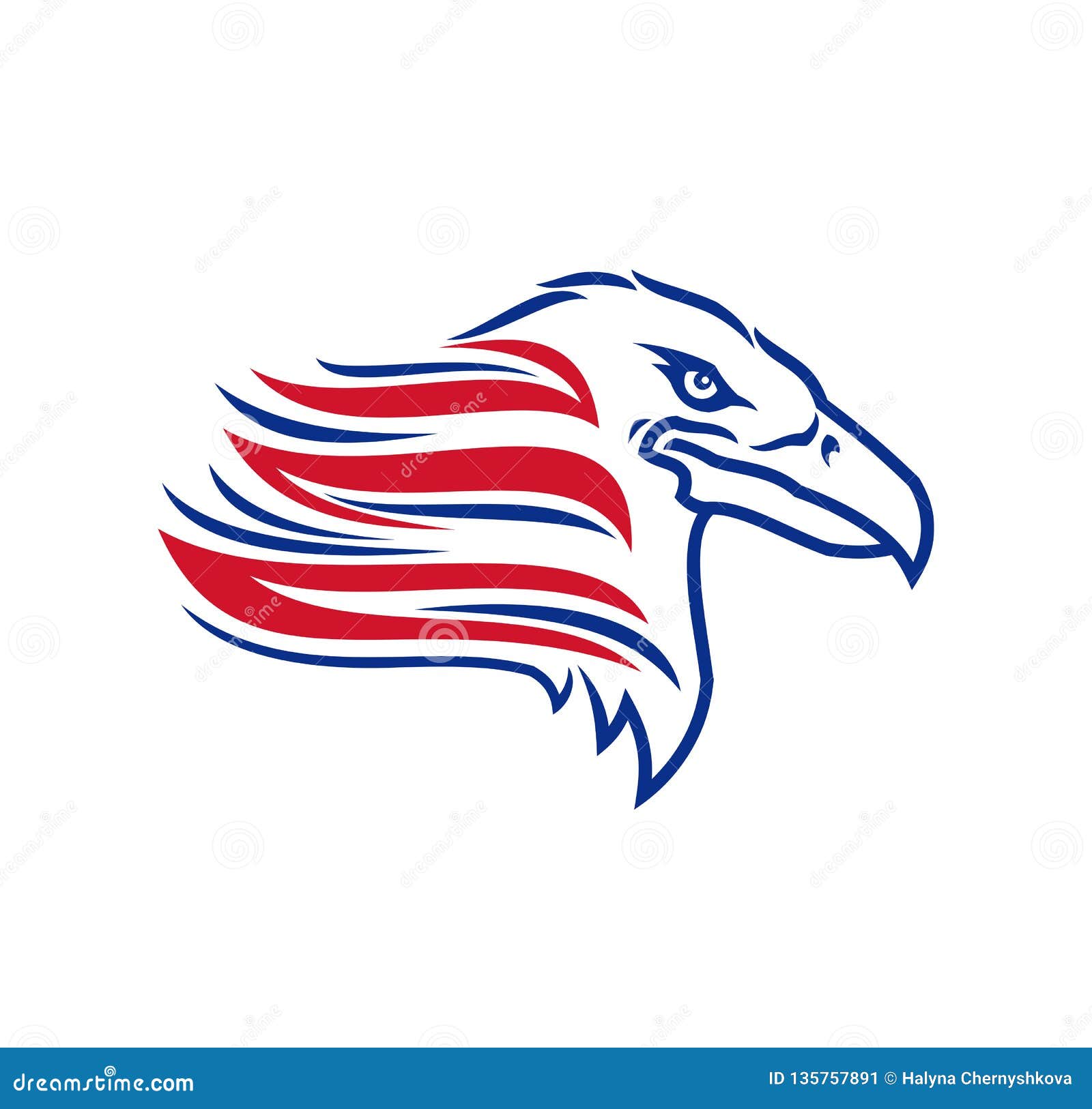 Eagle Head Icon. Eagle Silhouette US Symbol Stock Vector - Illustration ...