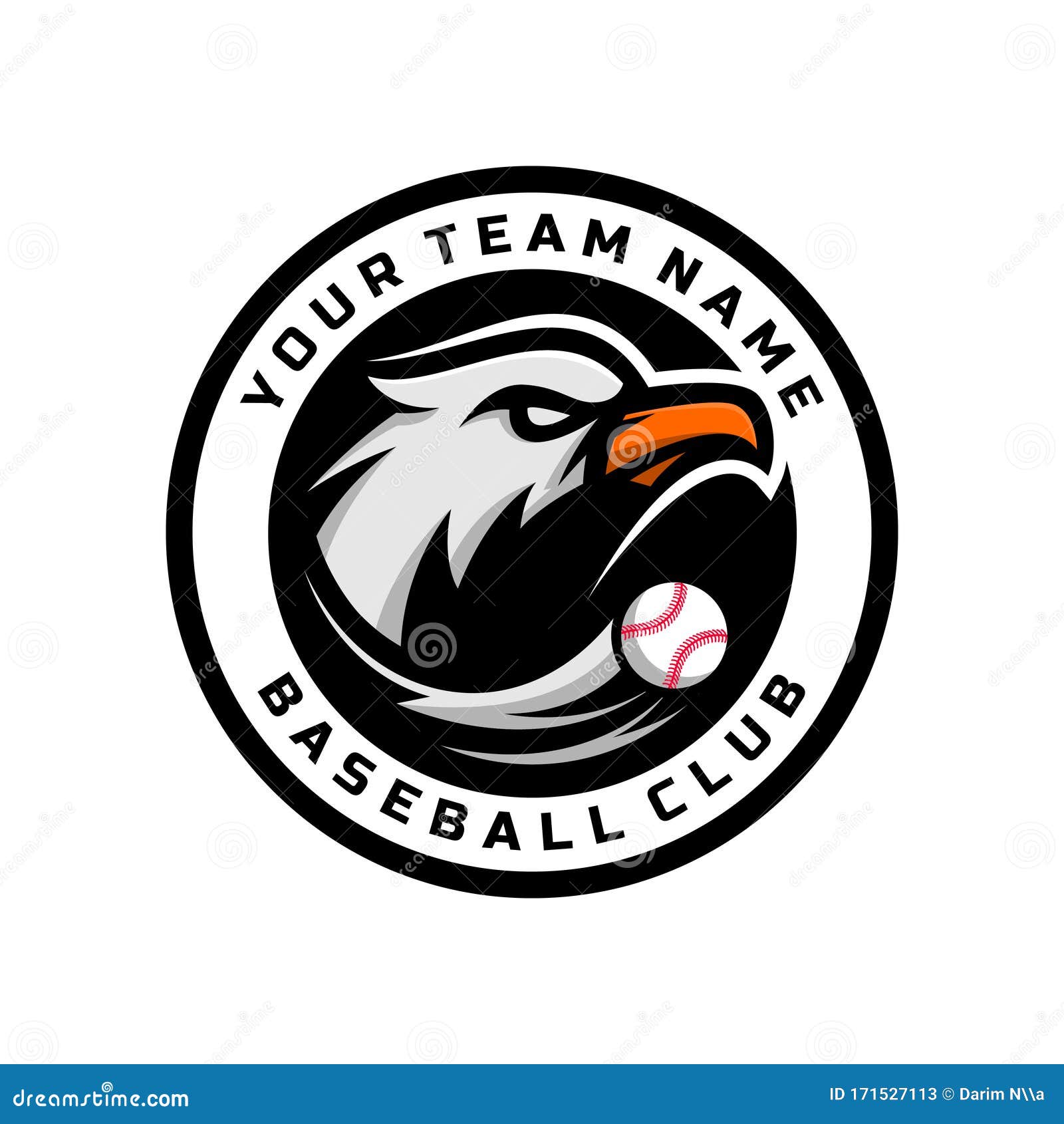 Eagle Head Logo for the Baseball Team Logo Stock Illustration ...