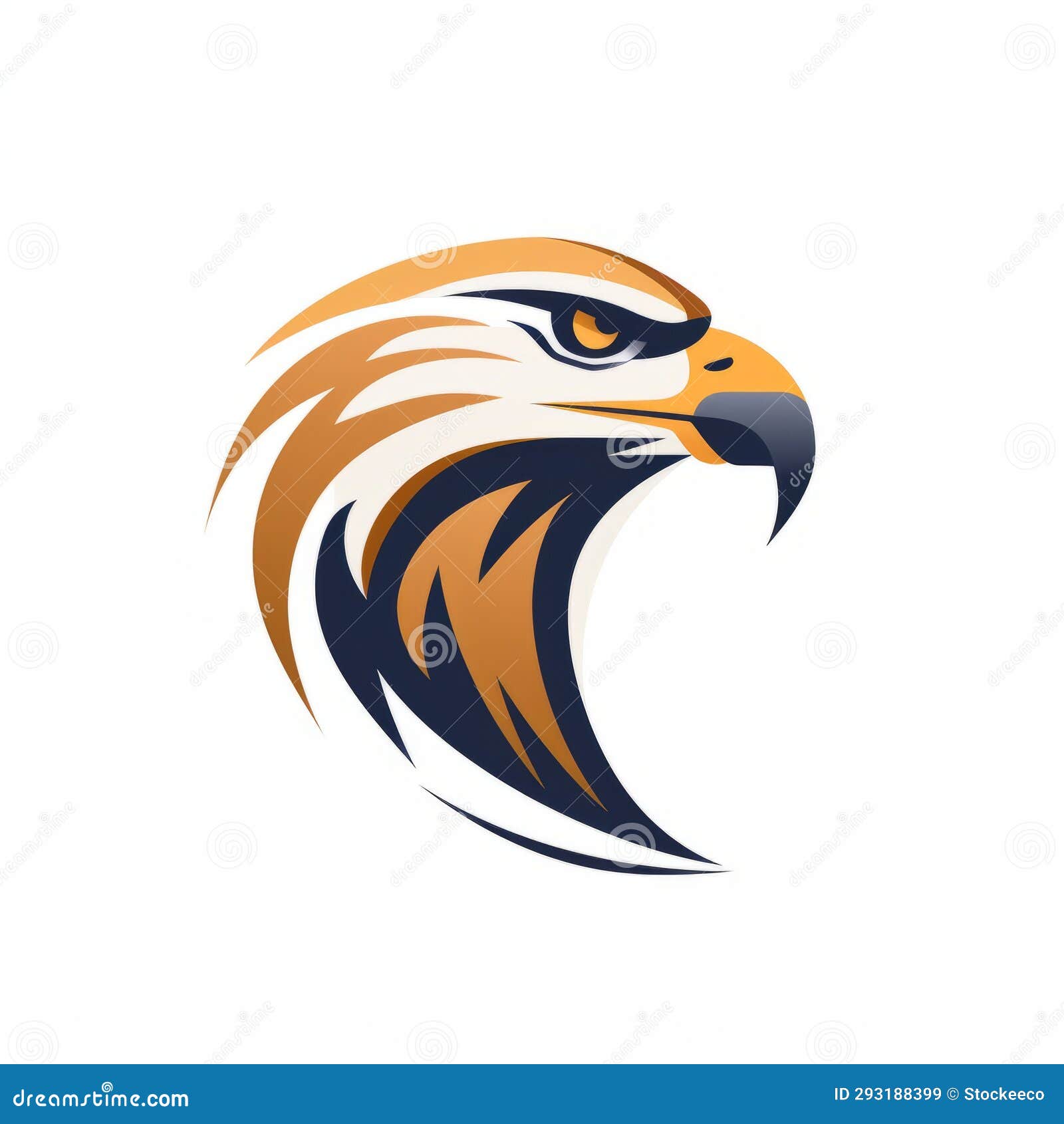 Eagle Head Logo Design: Strong, Minimalistic Hawk Icon Stock ...