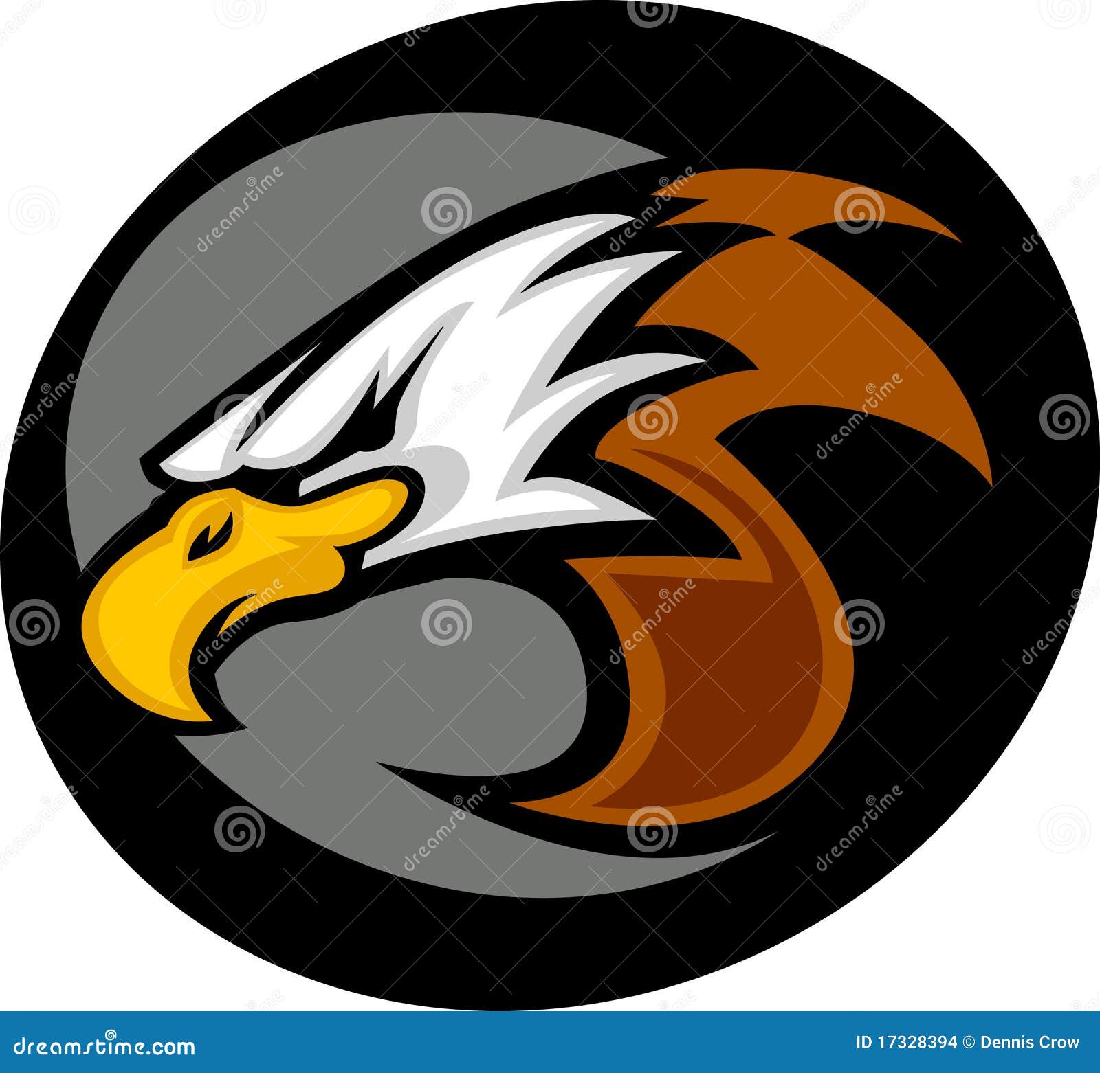 Eagle Head Mascot Logo stock vector. Illustration of hawks - 17328394