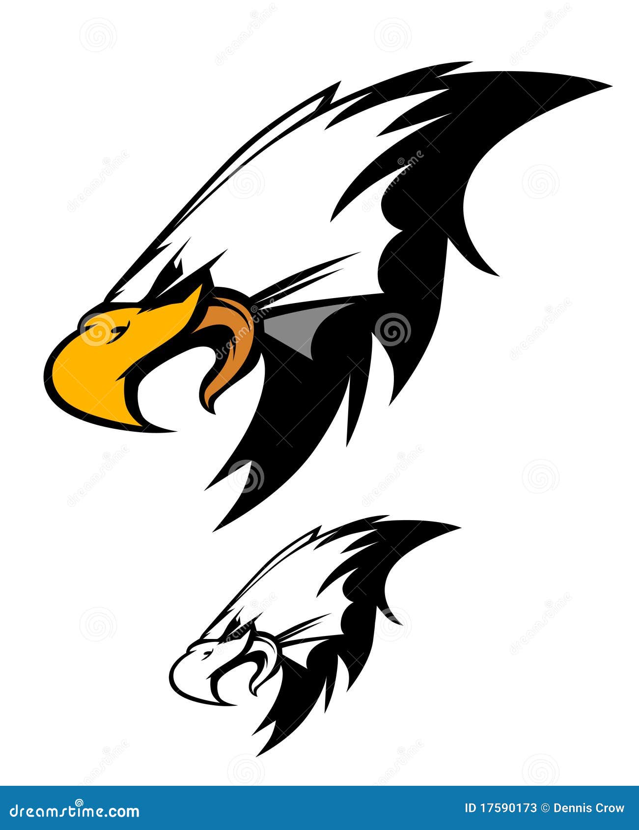 Eagle Head Mascot Vector Logo Stock Vector - Illustration of falcons ...